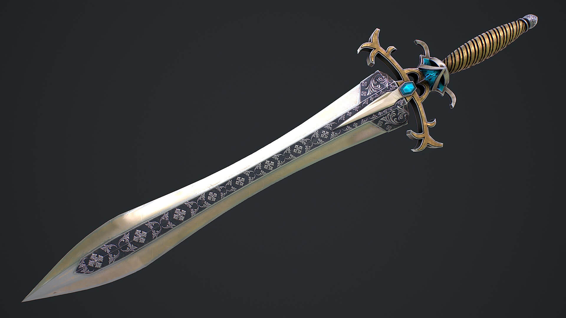 Fantasy Sword 29 - 3D Model by Nicu_Tepes
