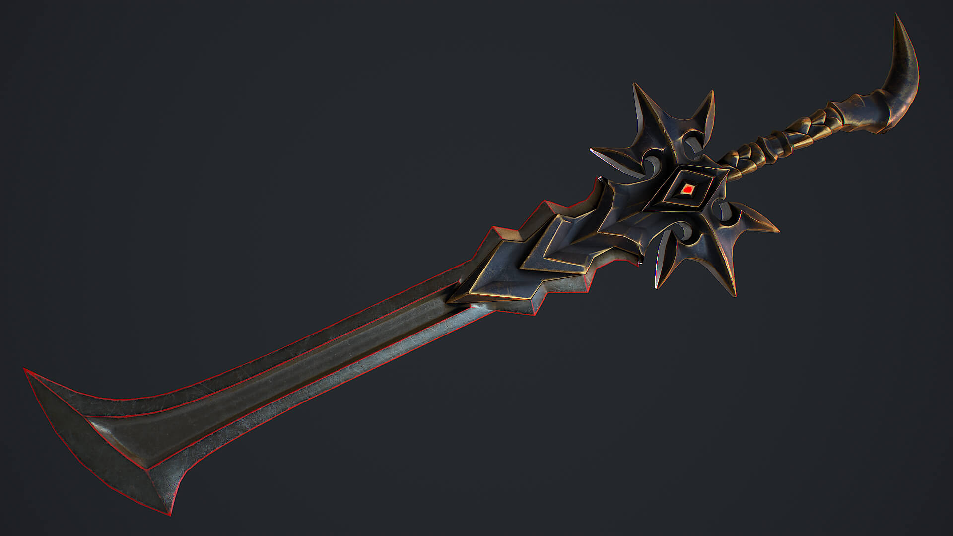 Fantasy Sword 5 - 3D Model by Nicu_Tepes