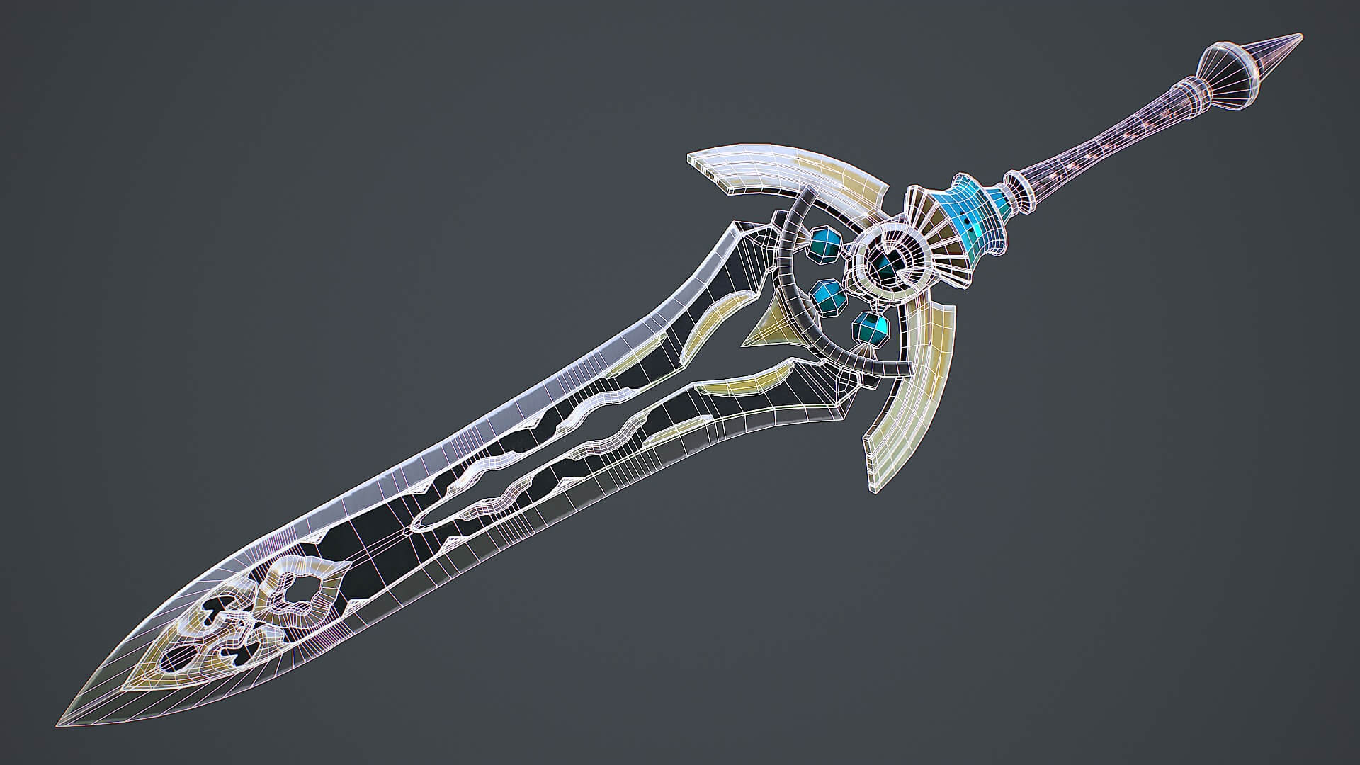 Fantasy Sword 7 - 3D Model by Nicu_Tepes