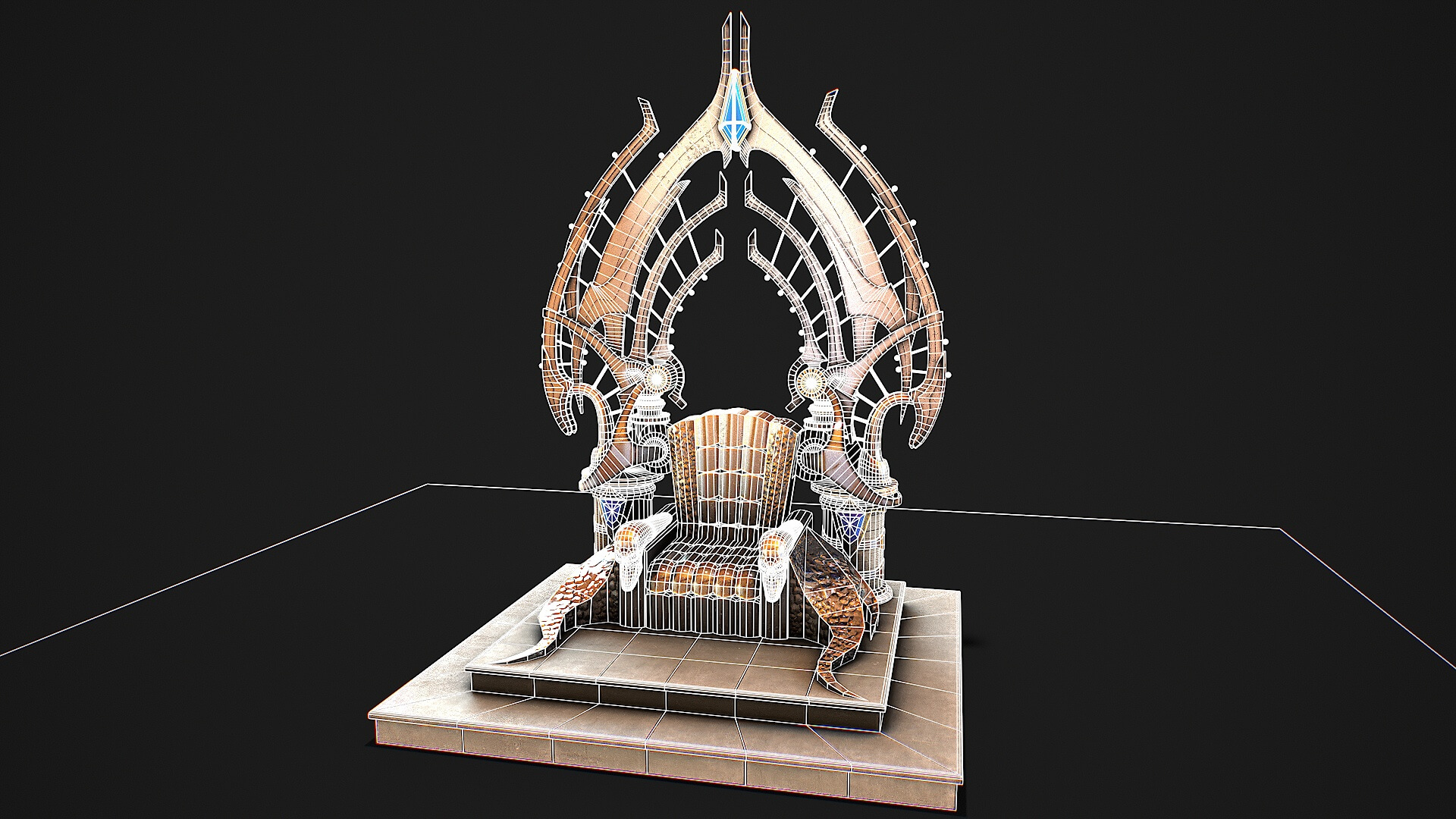 Fantasy Throne - 3D Model by Nicu_Tepes