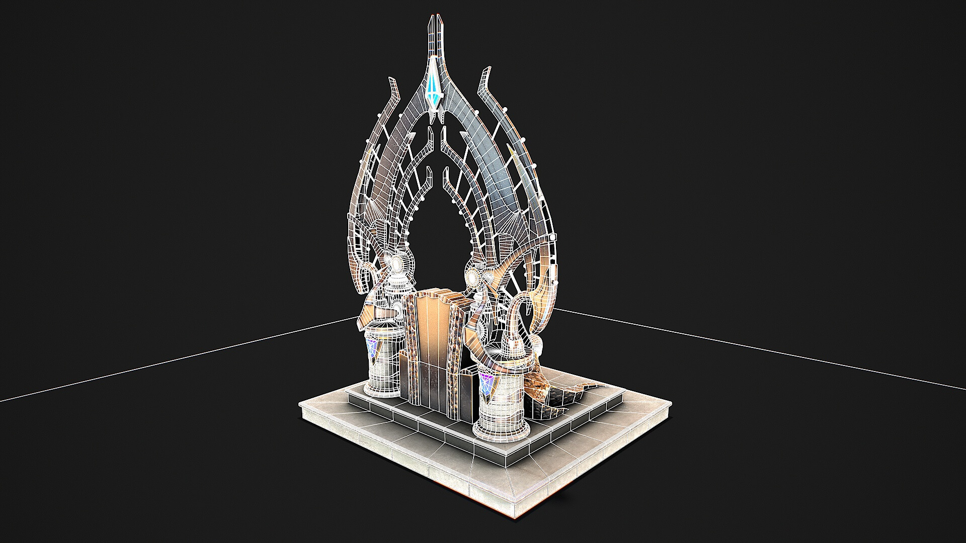Fantasy Throne - 3D Model by Nicu_Tepes
