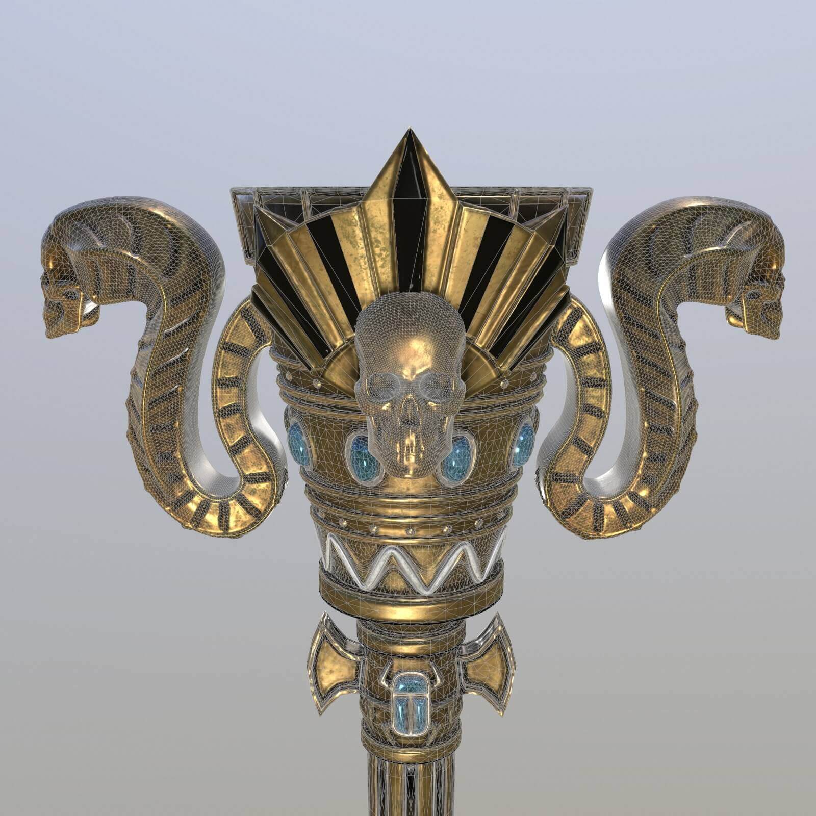 Fantasy Torch - 3D Model by Nicu_Tepes