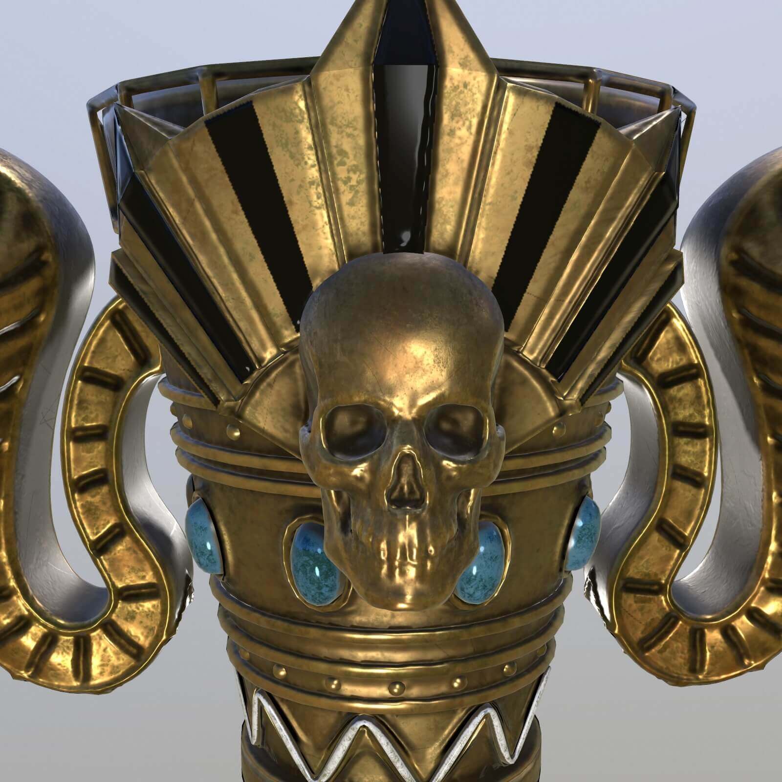 Fantasy Torch - 3D Model by Nicu_Tepes