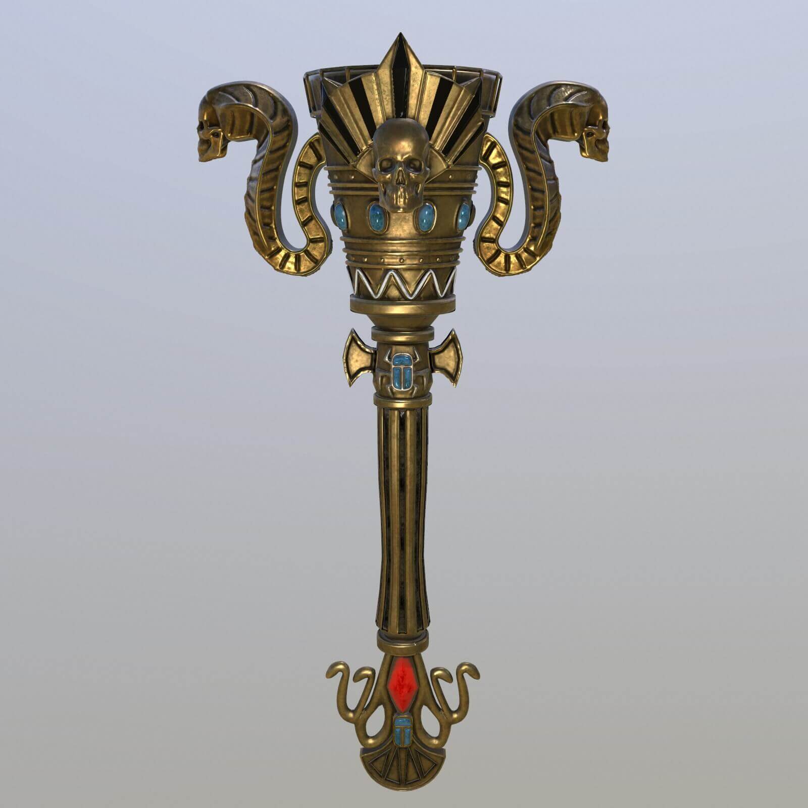 Fantasy Torch - 3D Model by Nicu_Tepes
