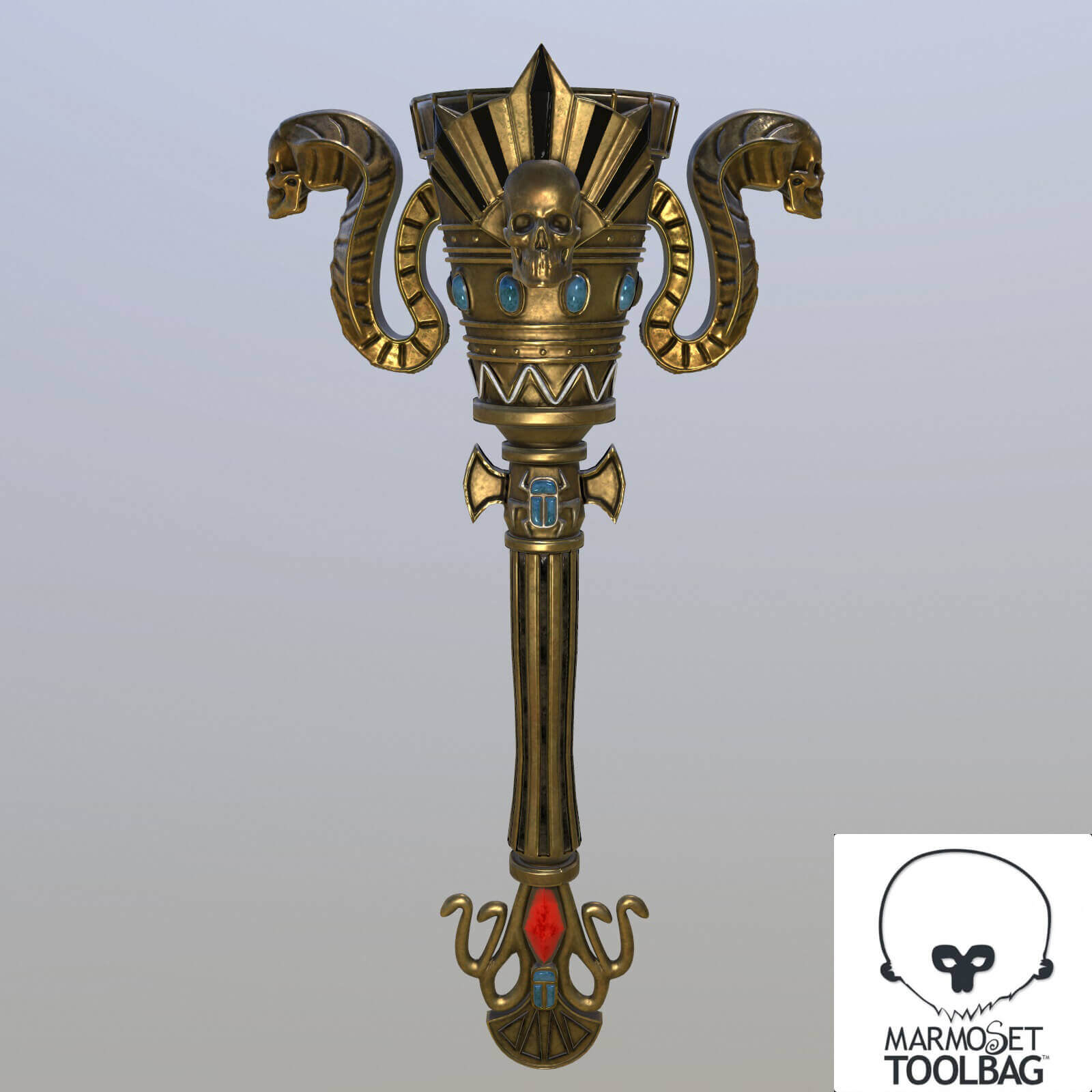 Fantasy Torch - 3D Model by Nicu_Tepes