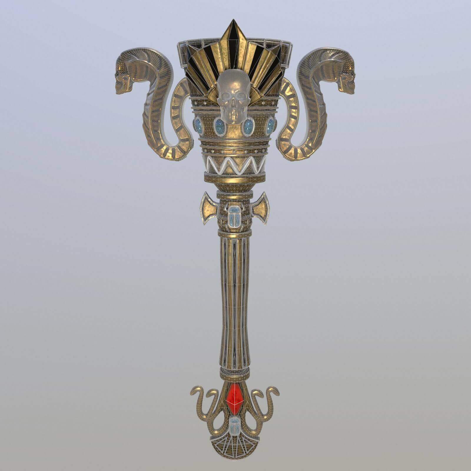 Fantasy Torch - 3D Model by Nicu_Tepes