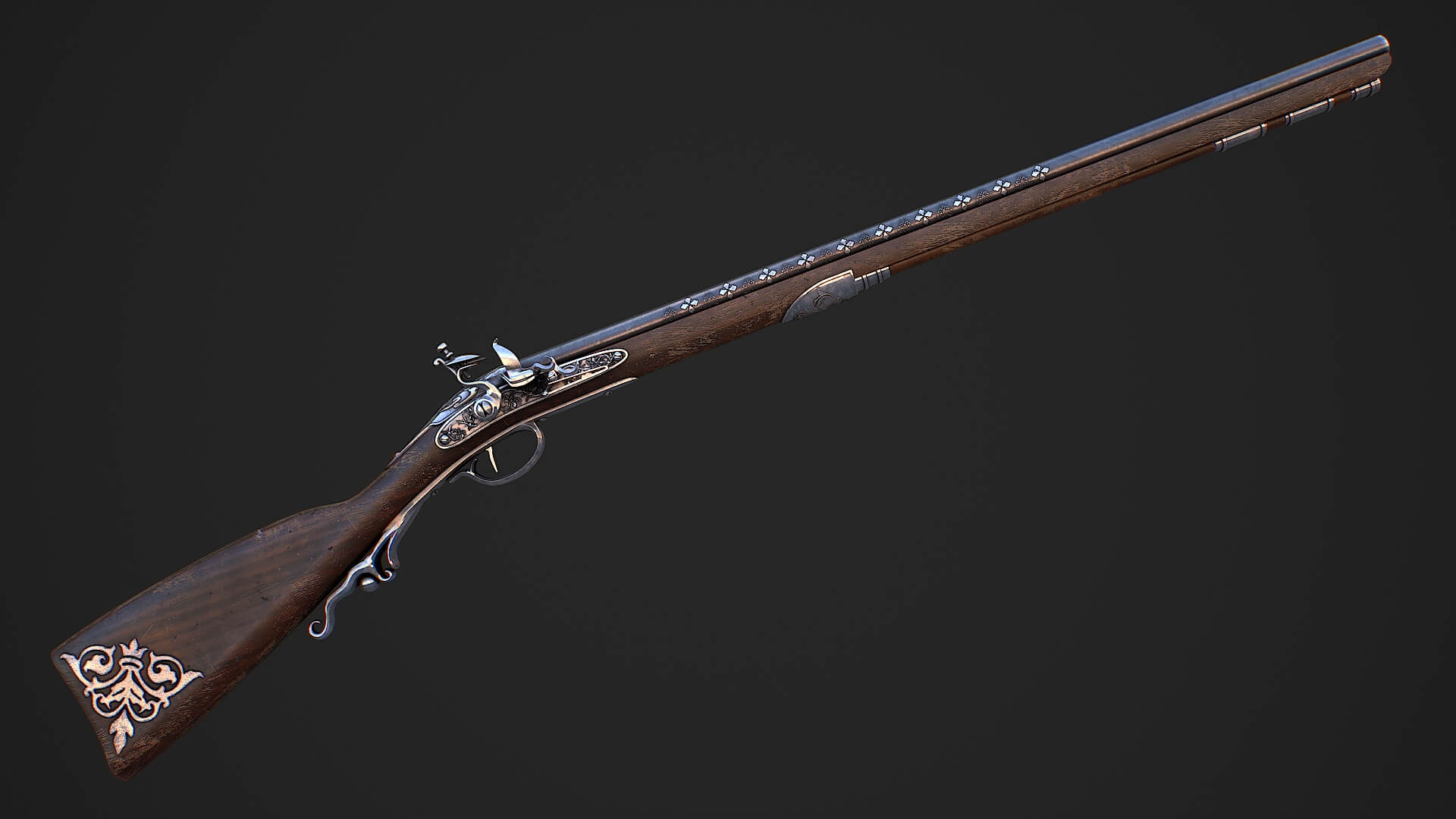 Flintlock Musket - 3D Model by Nicu_Tepes