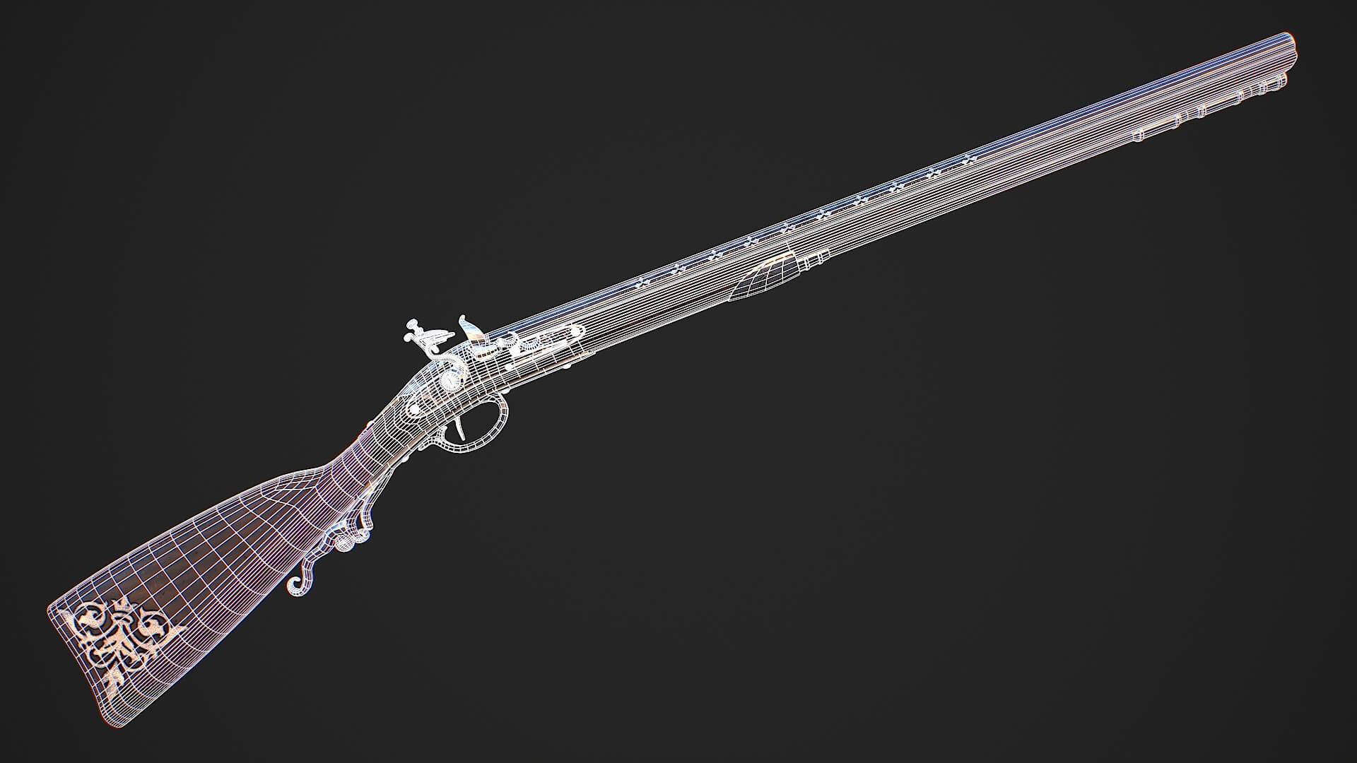 Flintlock Musket - 3D Model by Nicu_Tepes