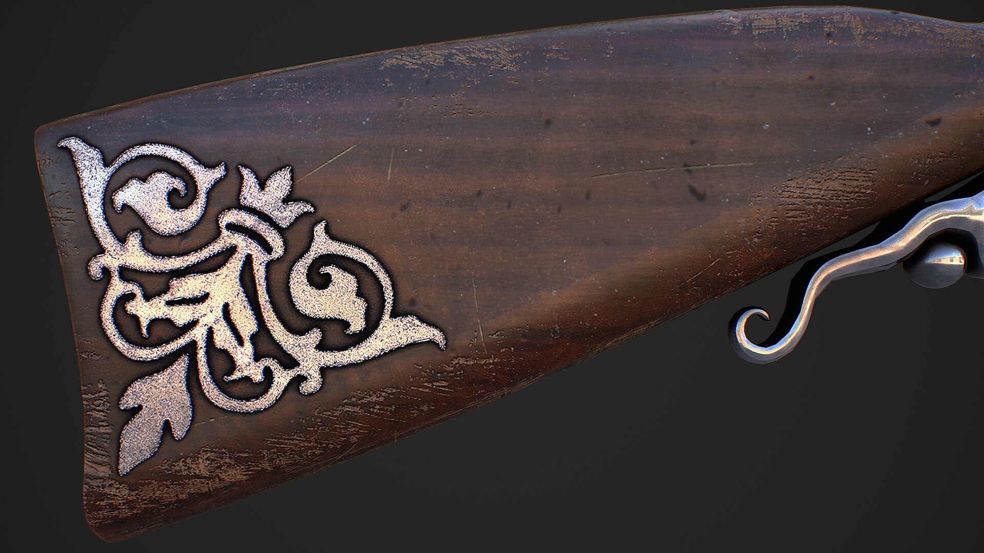Flintlock Musket - 3D Model by Nicu_Tepes