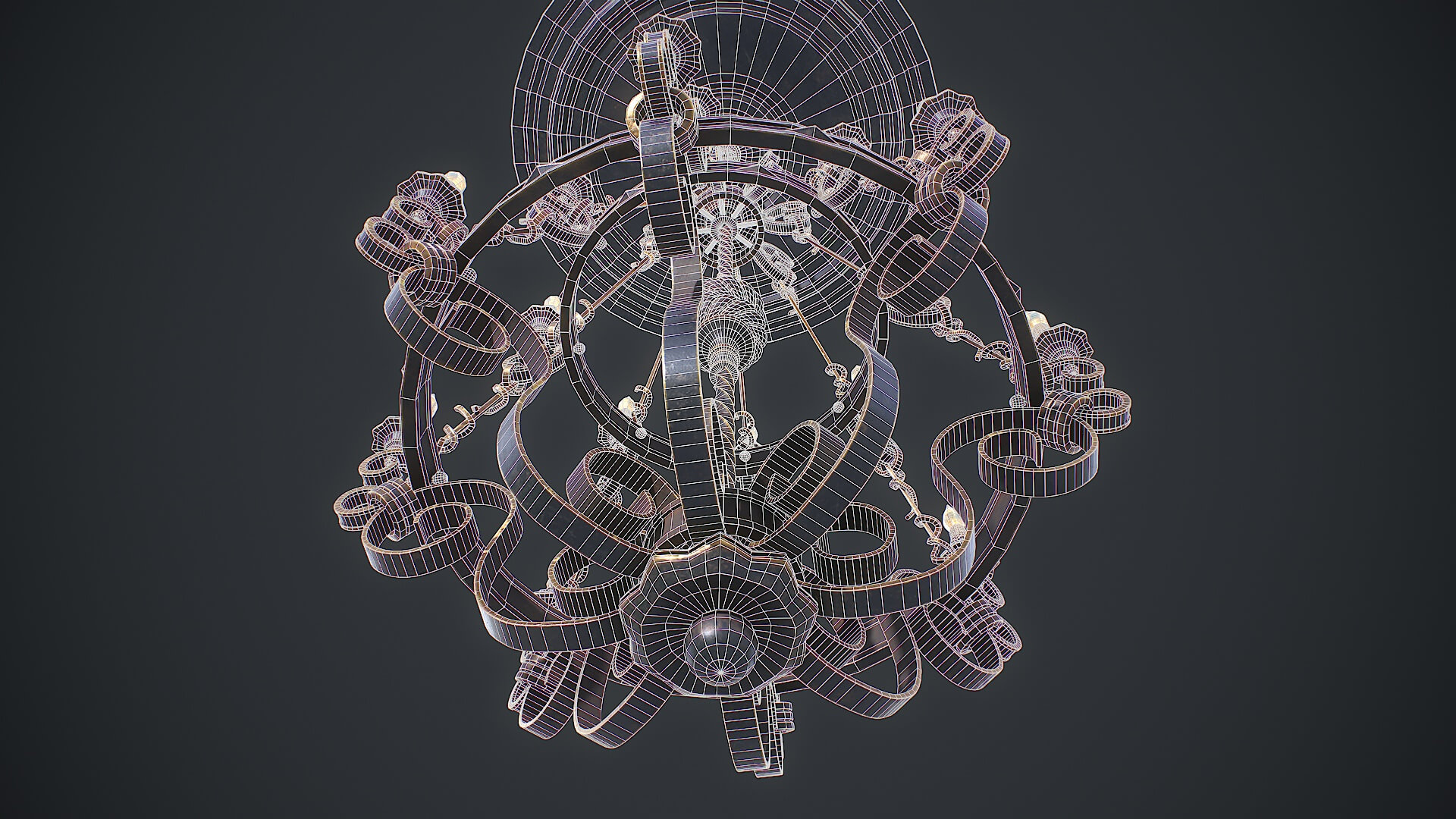 Forged Chandelier - 3D Model by Nicu_Tepes