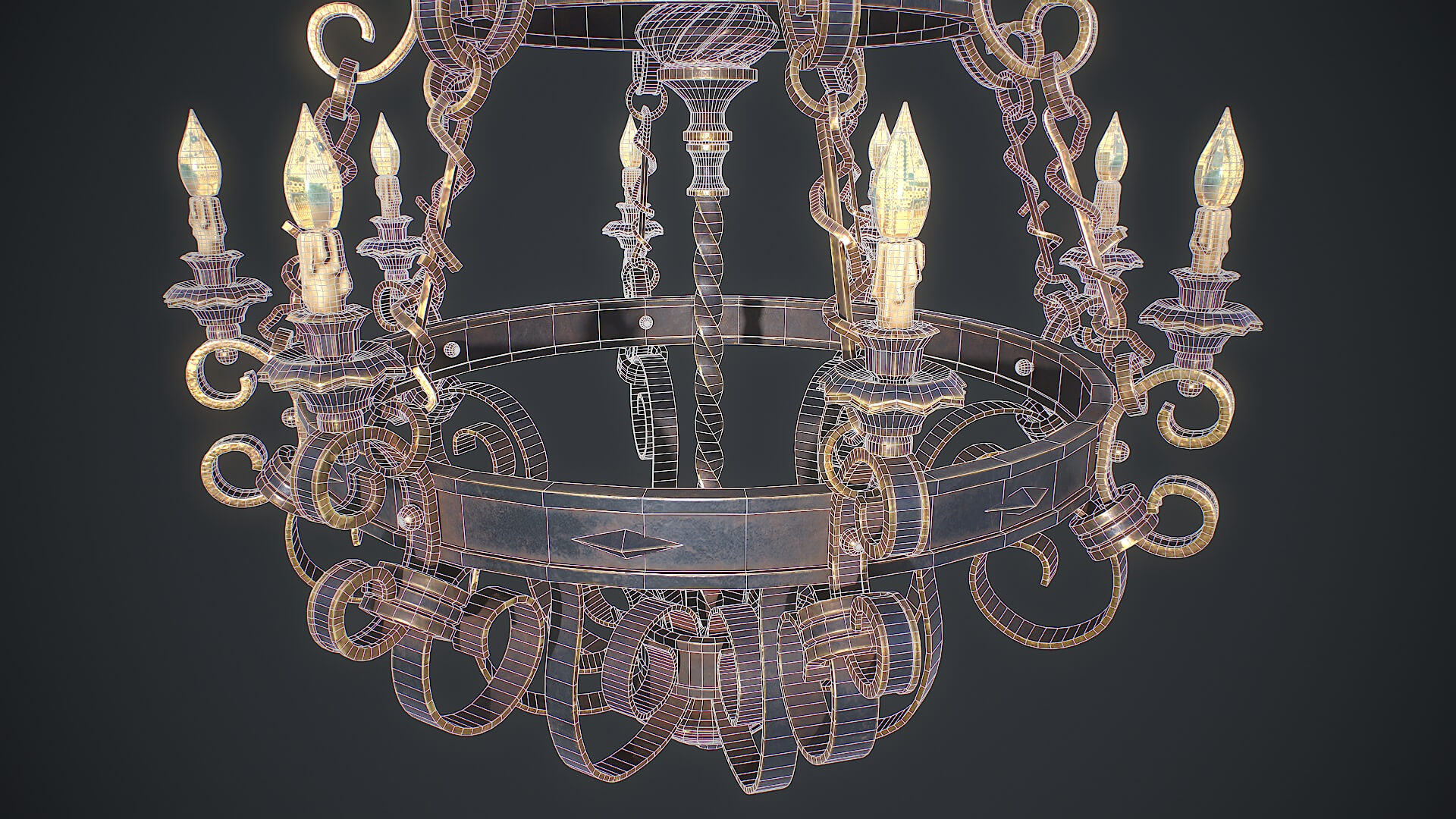 Forged Chandelier - 3D Model by Nicu_Tepes