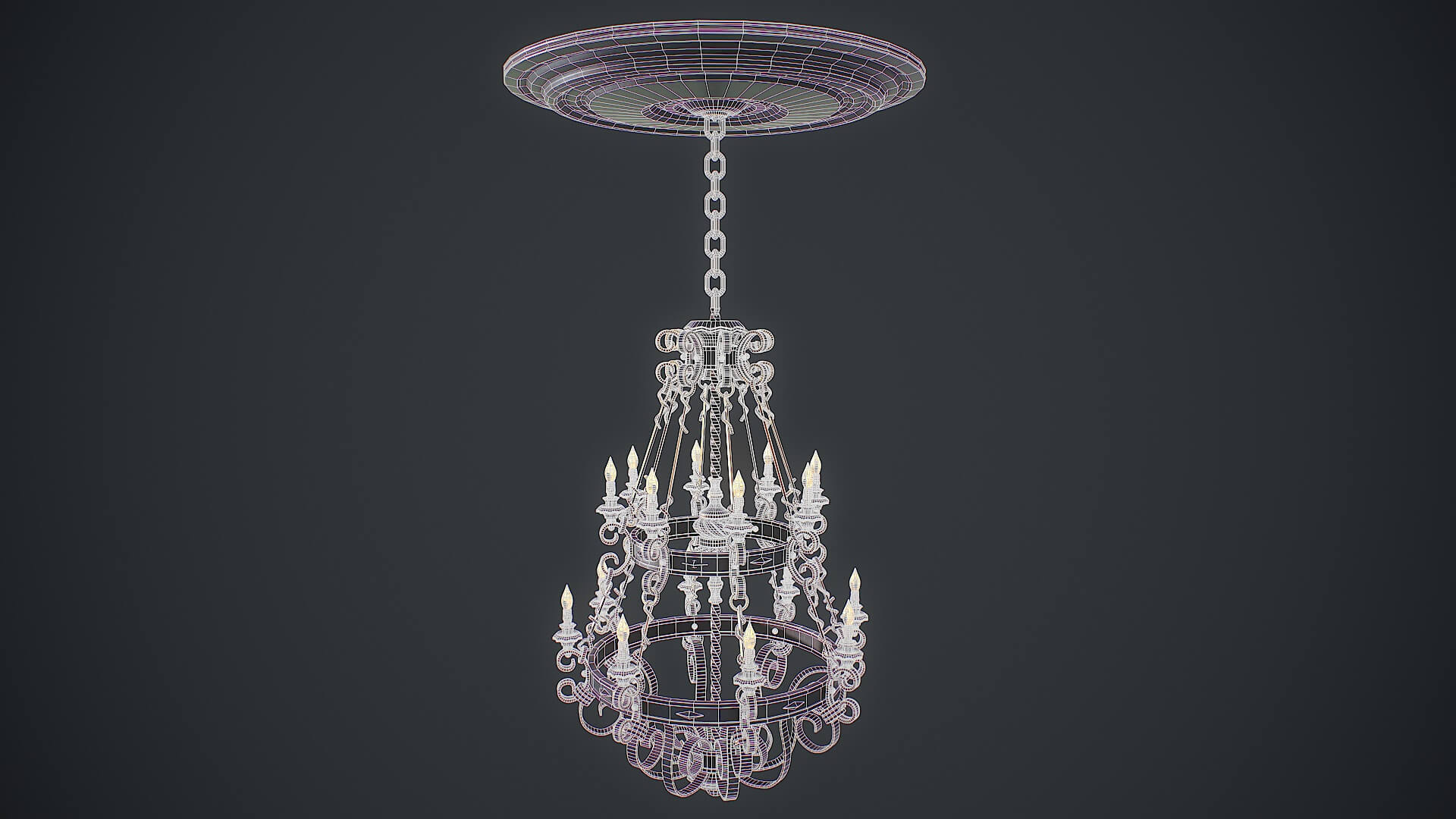 Forged Chandelier - 3D Model by Nicu_Tepes