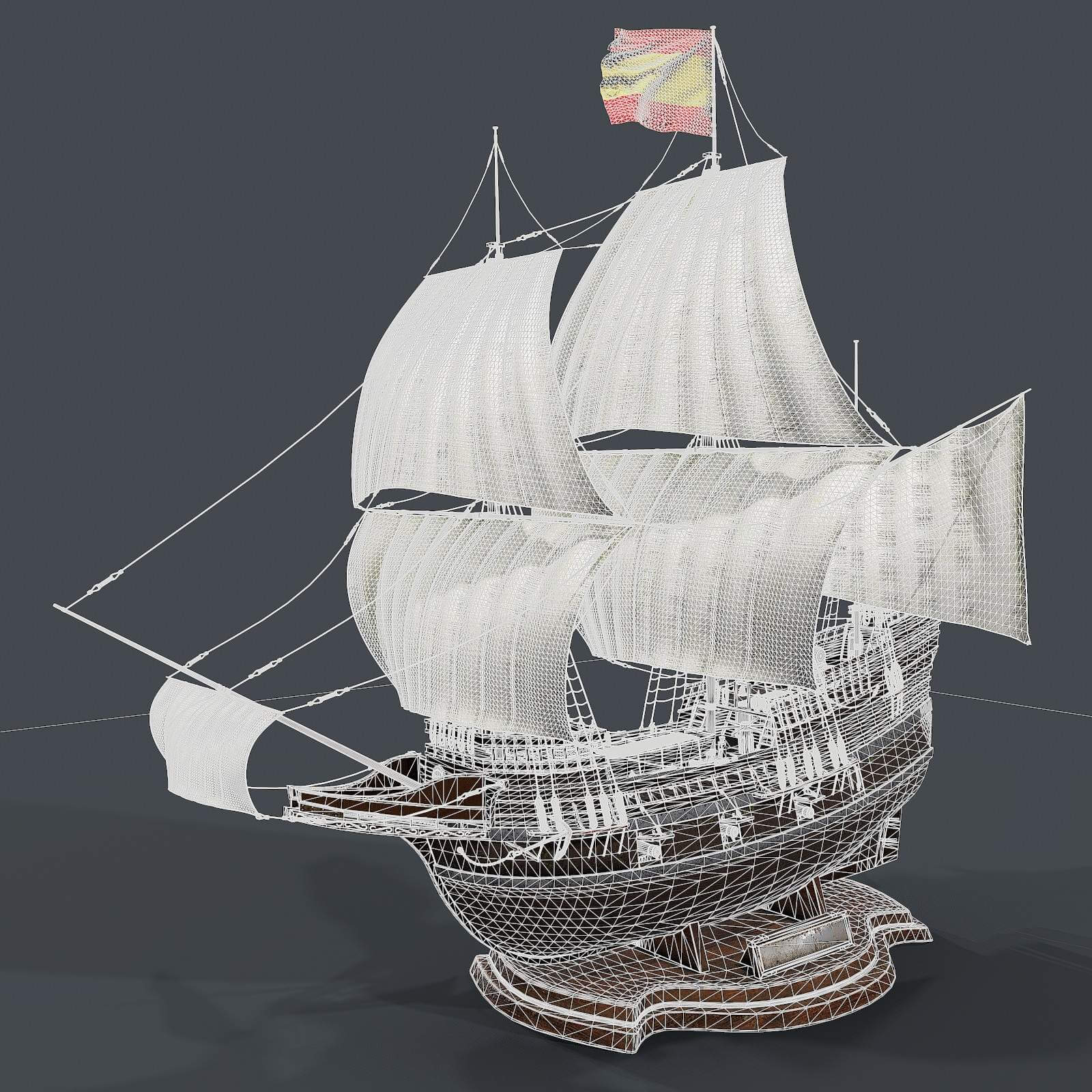 Spanish Galeon - 3D Model by Nicu_Tepes