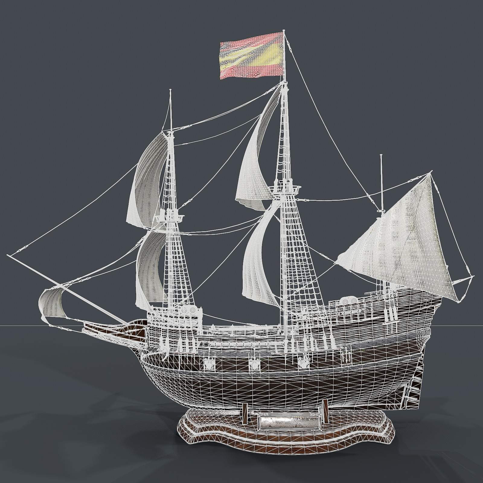 Spanish Galeon - 3D Model by Nicu_Tepes