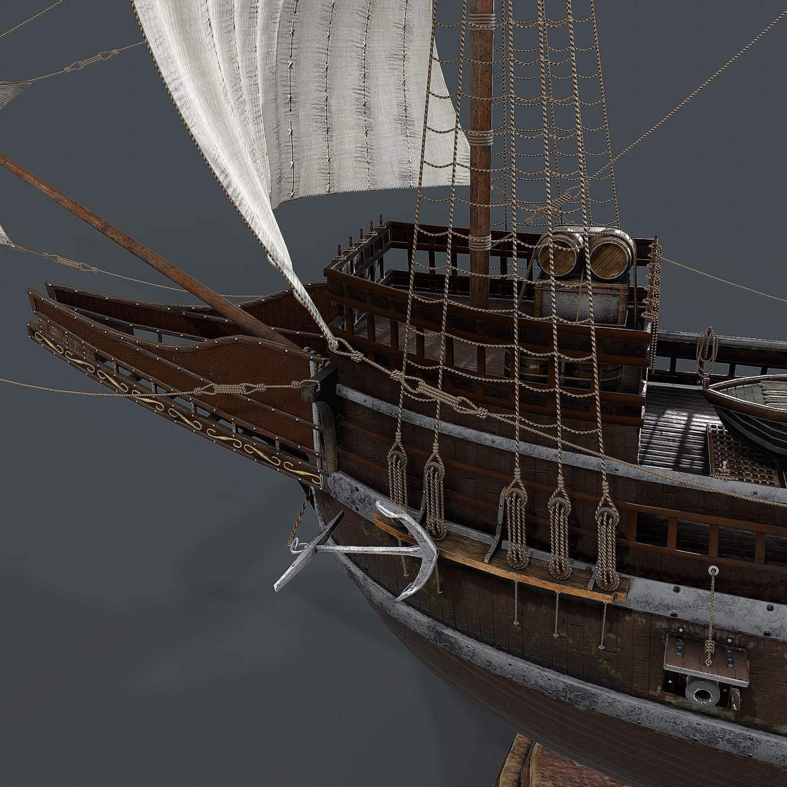 Spanish Galeon - 3D Model by Nicu_Tepes