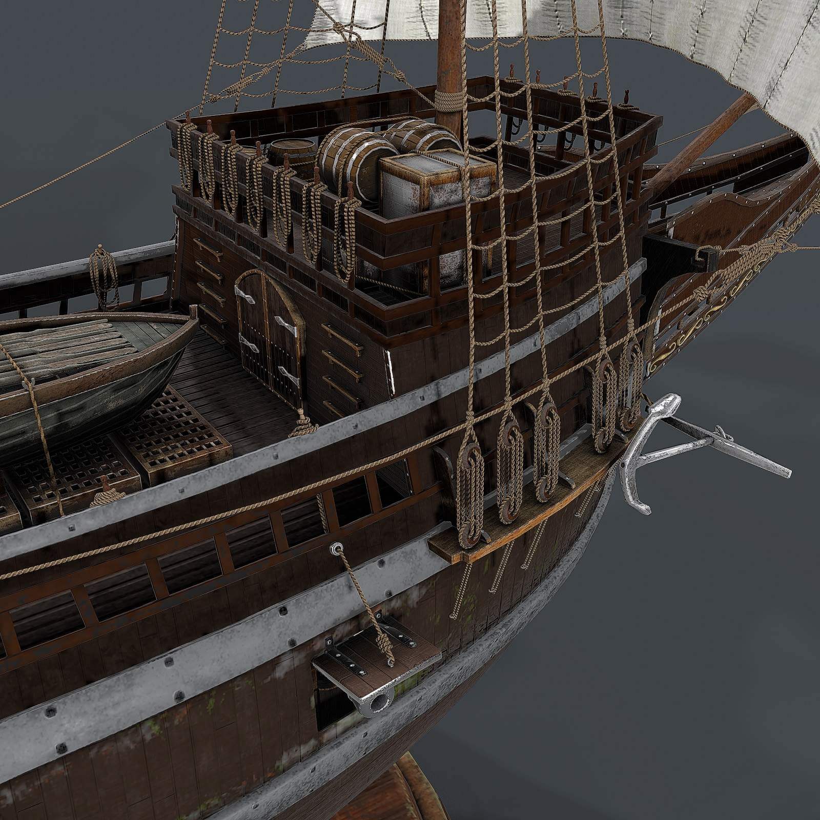 Spanish Galeon - 3D Model by Nicu_Tepes