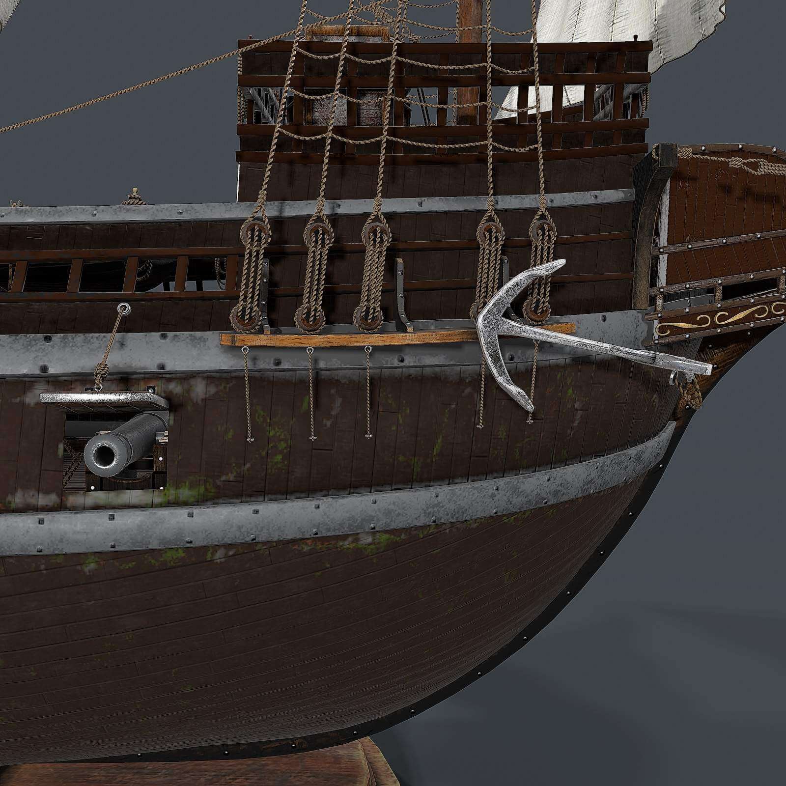 Spanish Galeon - 3D Model by Nicu_Tepes