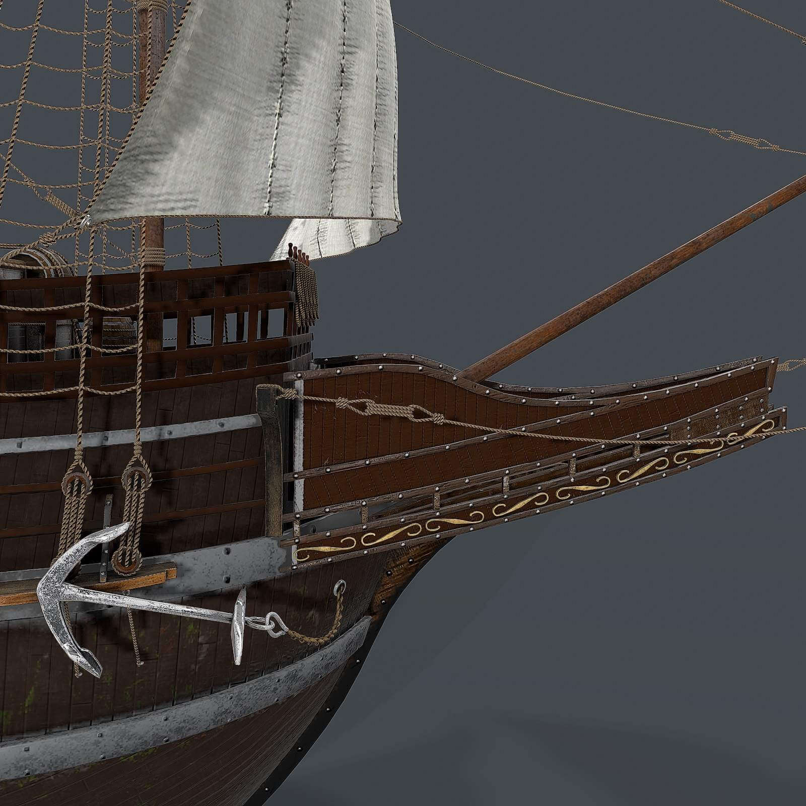 Spanish Galeon - 3D Model by Nicu_Tepes