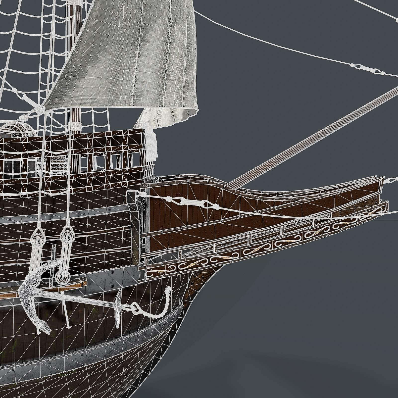 Spanish Galeon - 3D Model by Nicu_Tepes