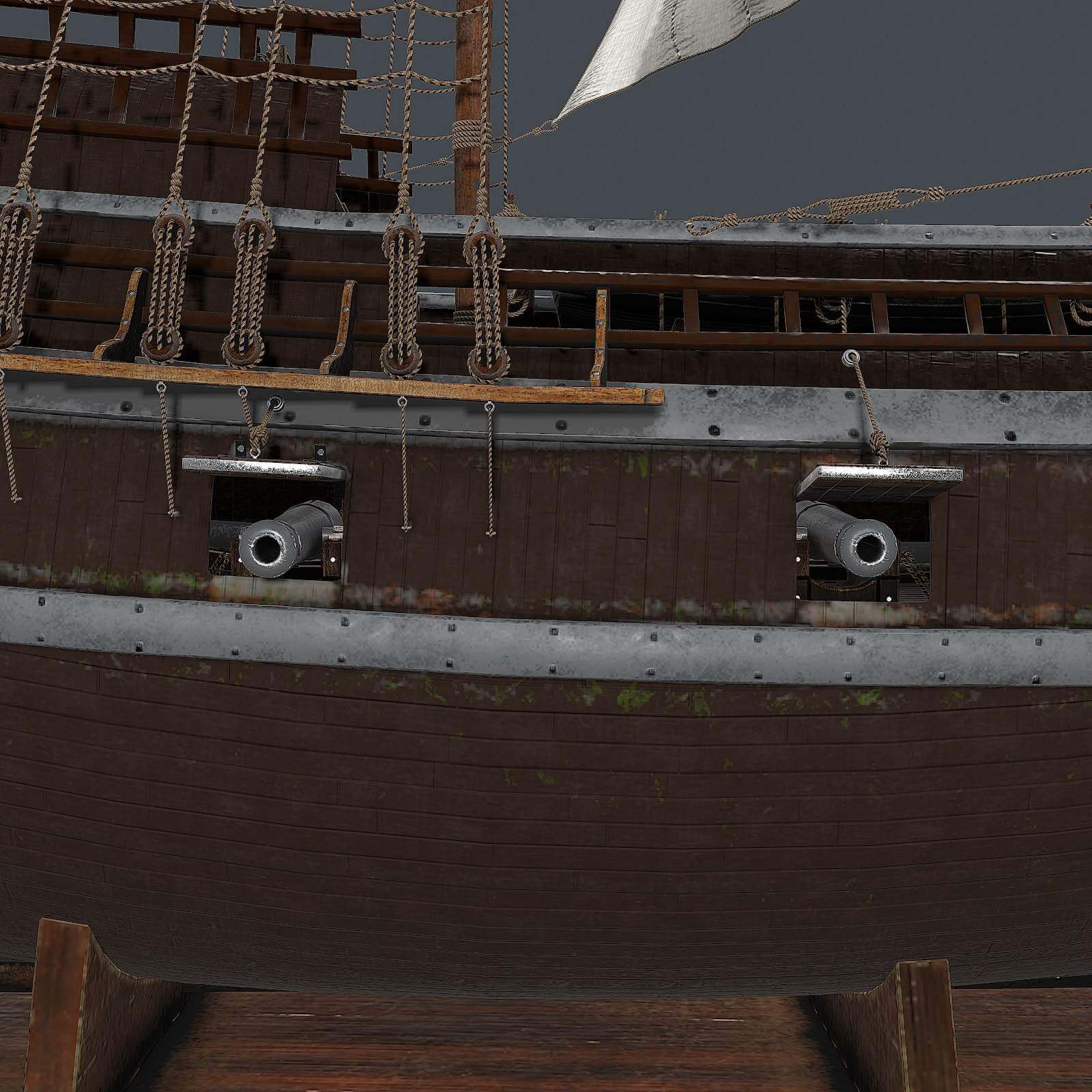 Spanish Galeon - 3D Model by Nicu_Tepes