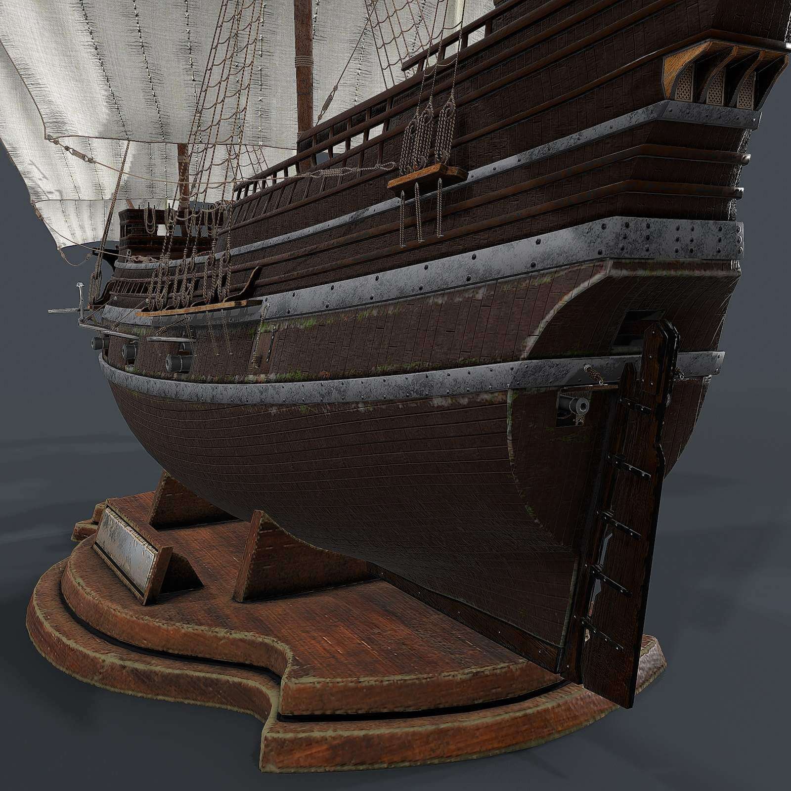 Spanish Galeon - 3D Model by Nicu_Tepes