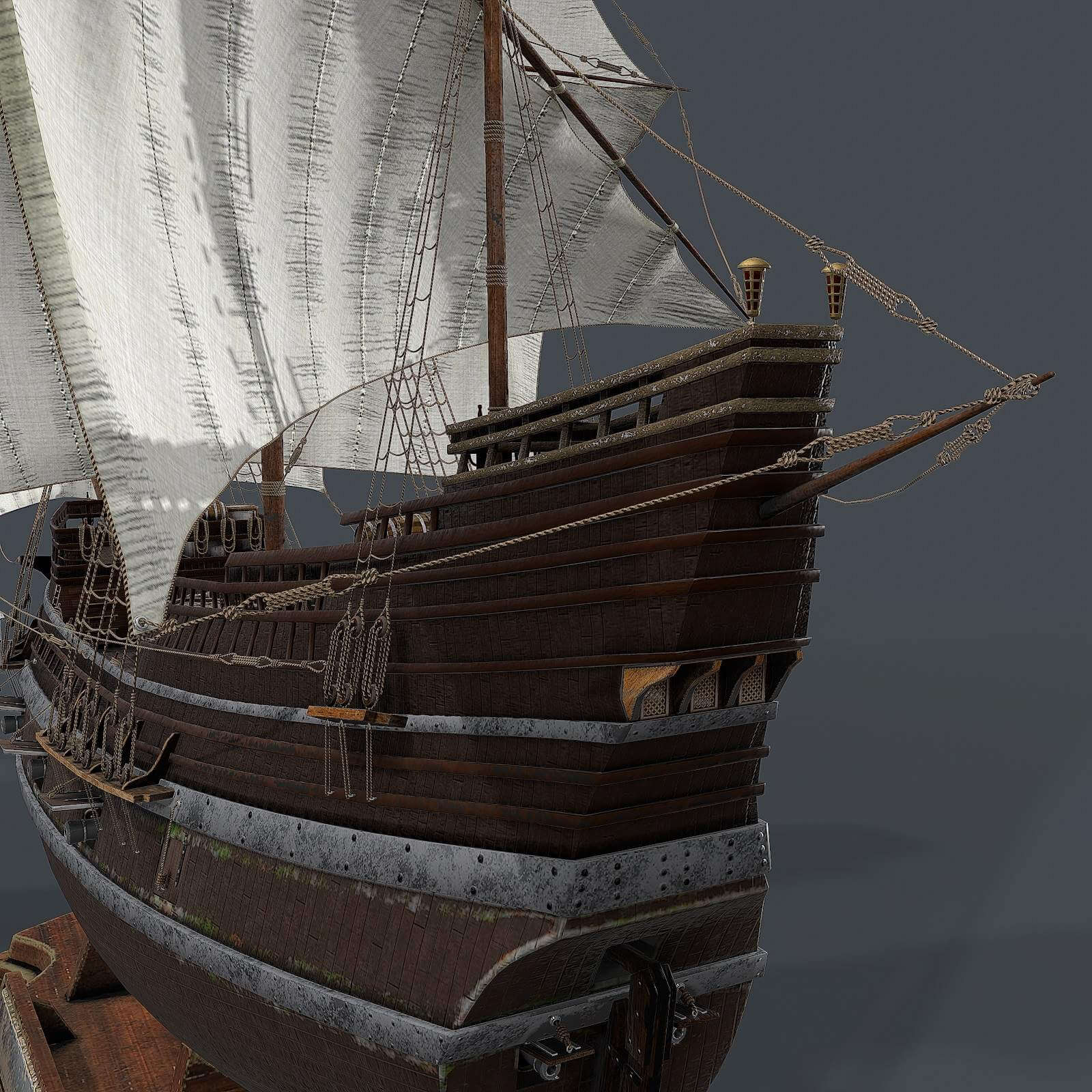 Spanish Galeon - 3D Model by Nicu_Tepes