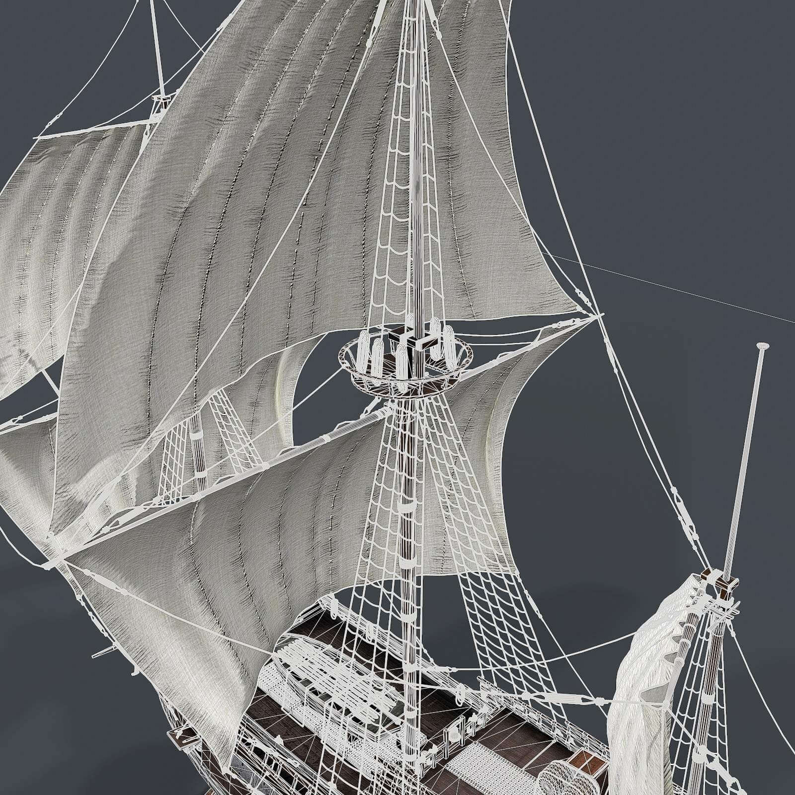 Spanish Galeon - 3D Model by Nicu_Tepes