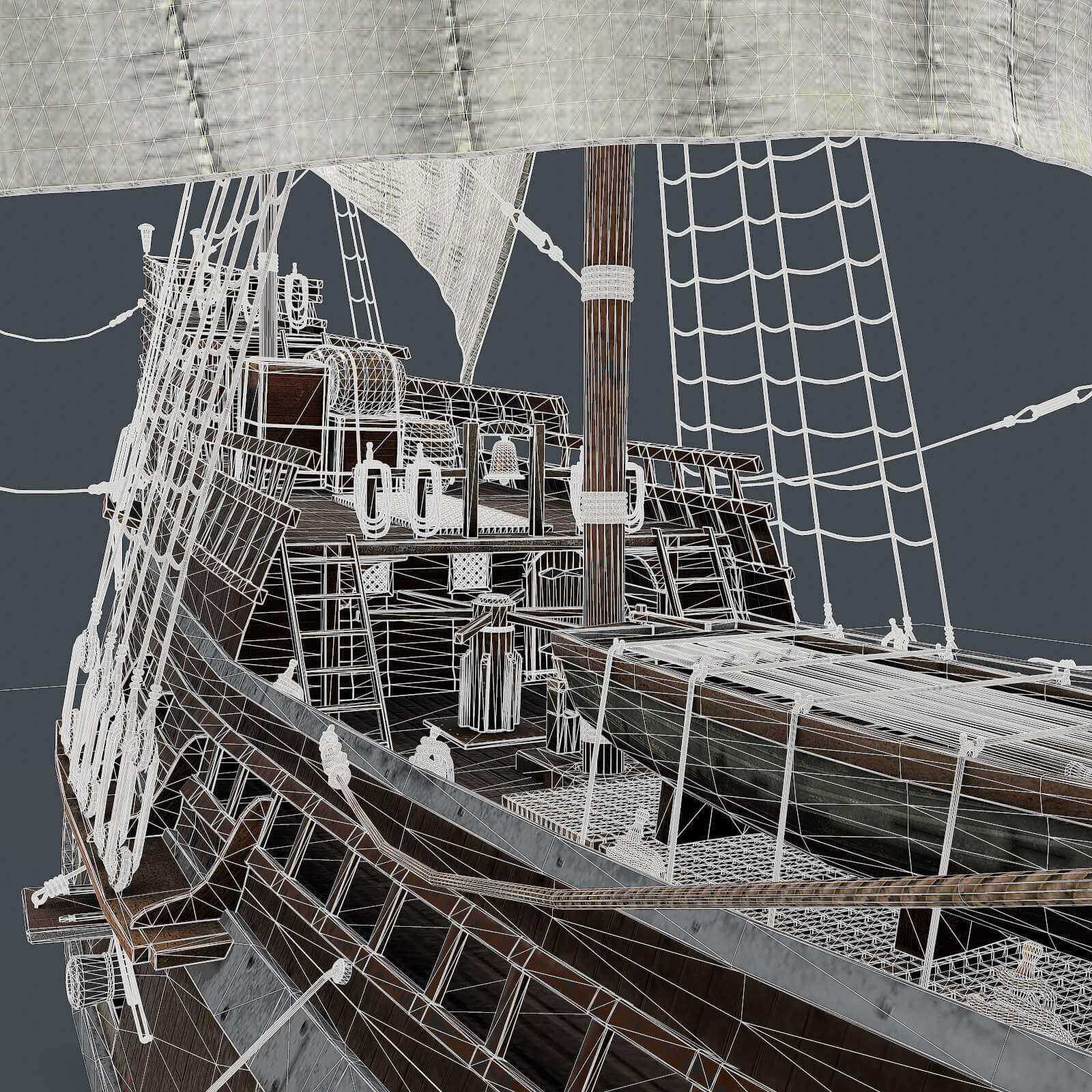 Spanish Galeon - 3D Model by Nicu_Tepes