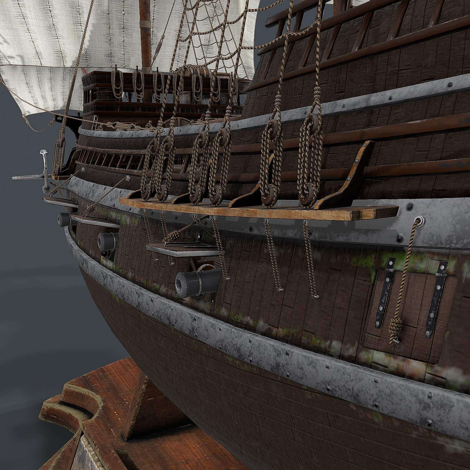 Spanish Galeon - 3D Model by Nicu_Tepes