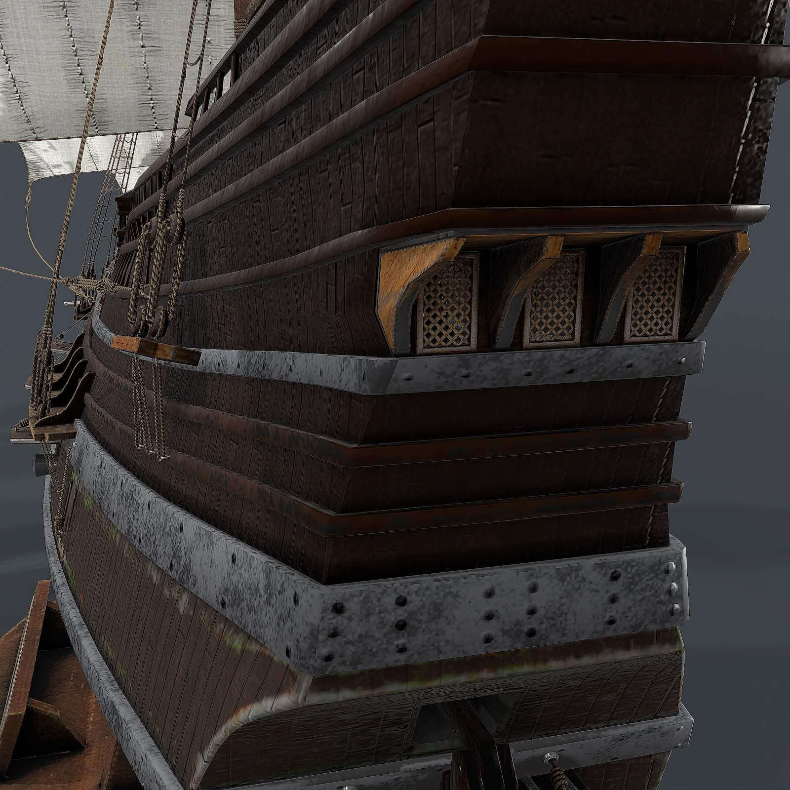 Spanish Galeon - 3D Model by Nicu_Tepes