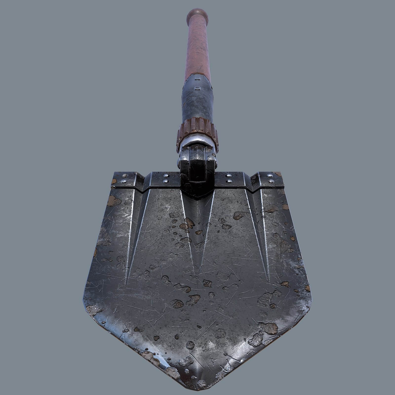 German Sapper Shovel WW2 - 3D Model by Nicu_Tepes