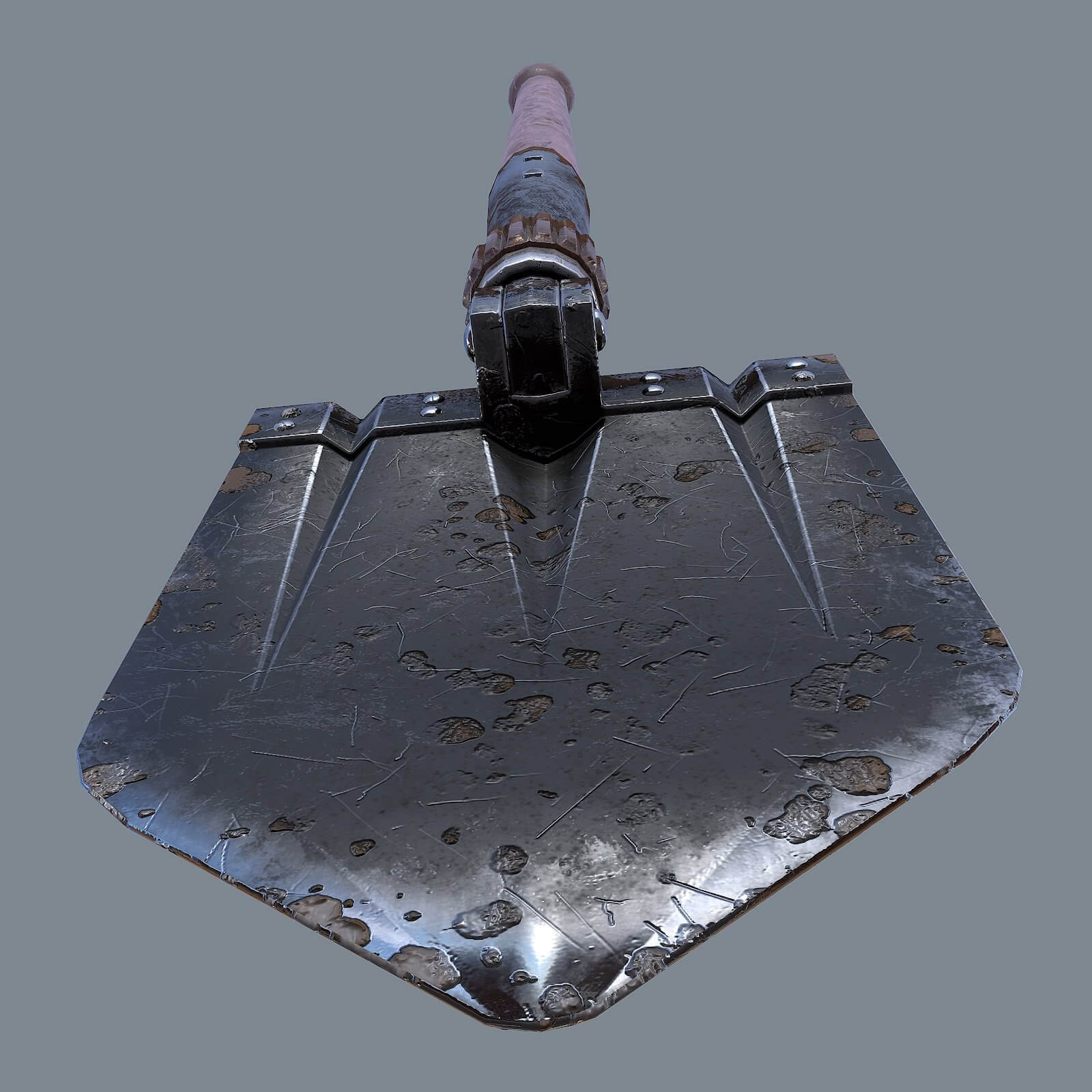 German Sapper Shovel WW2 - 3D Model by Nicu_Tepes