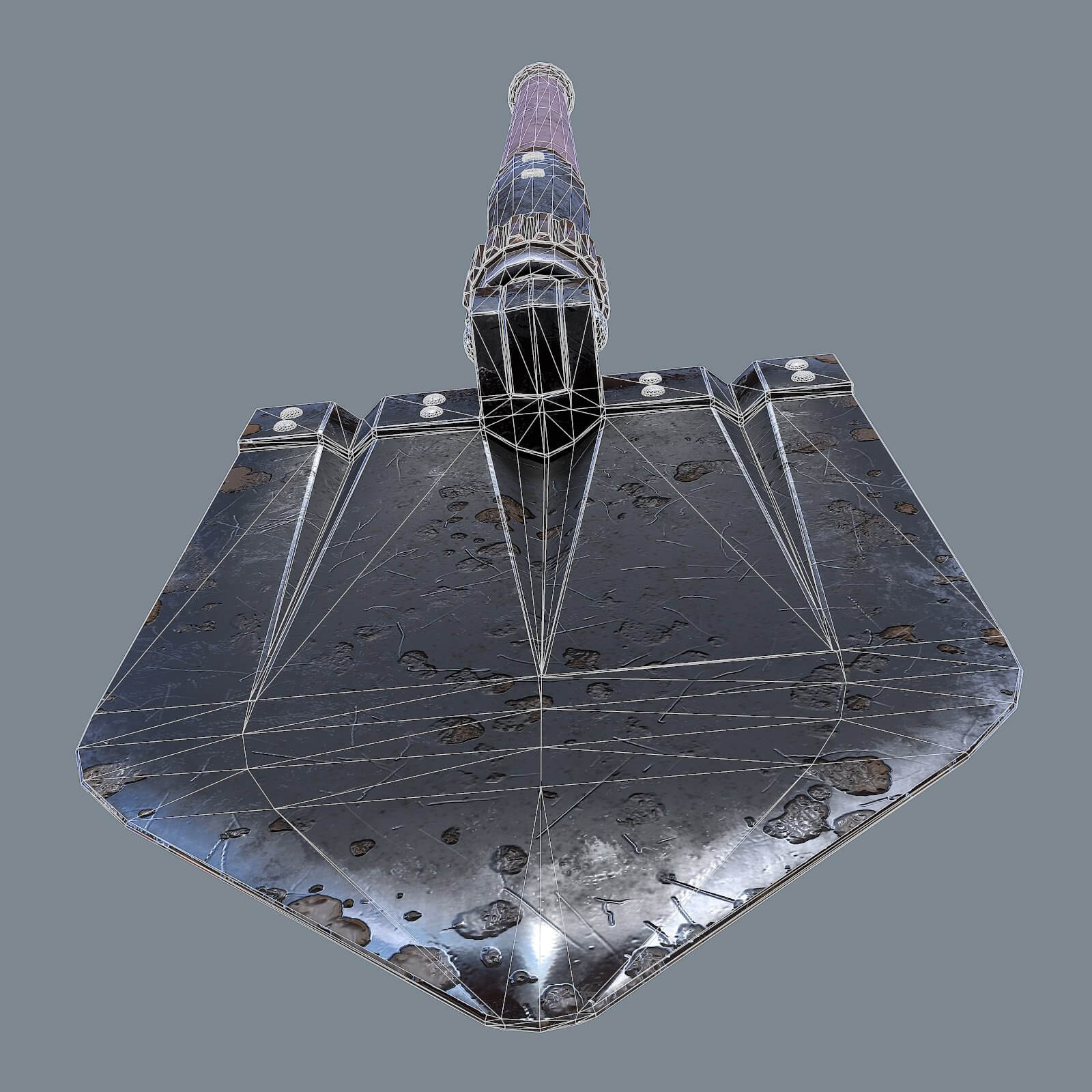 German Sapper Shovel WW2 - 3D Model by Nicu_Tepes