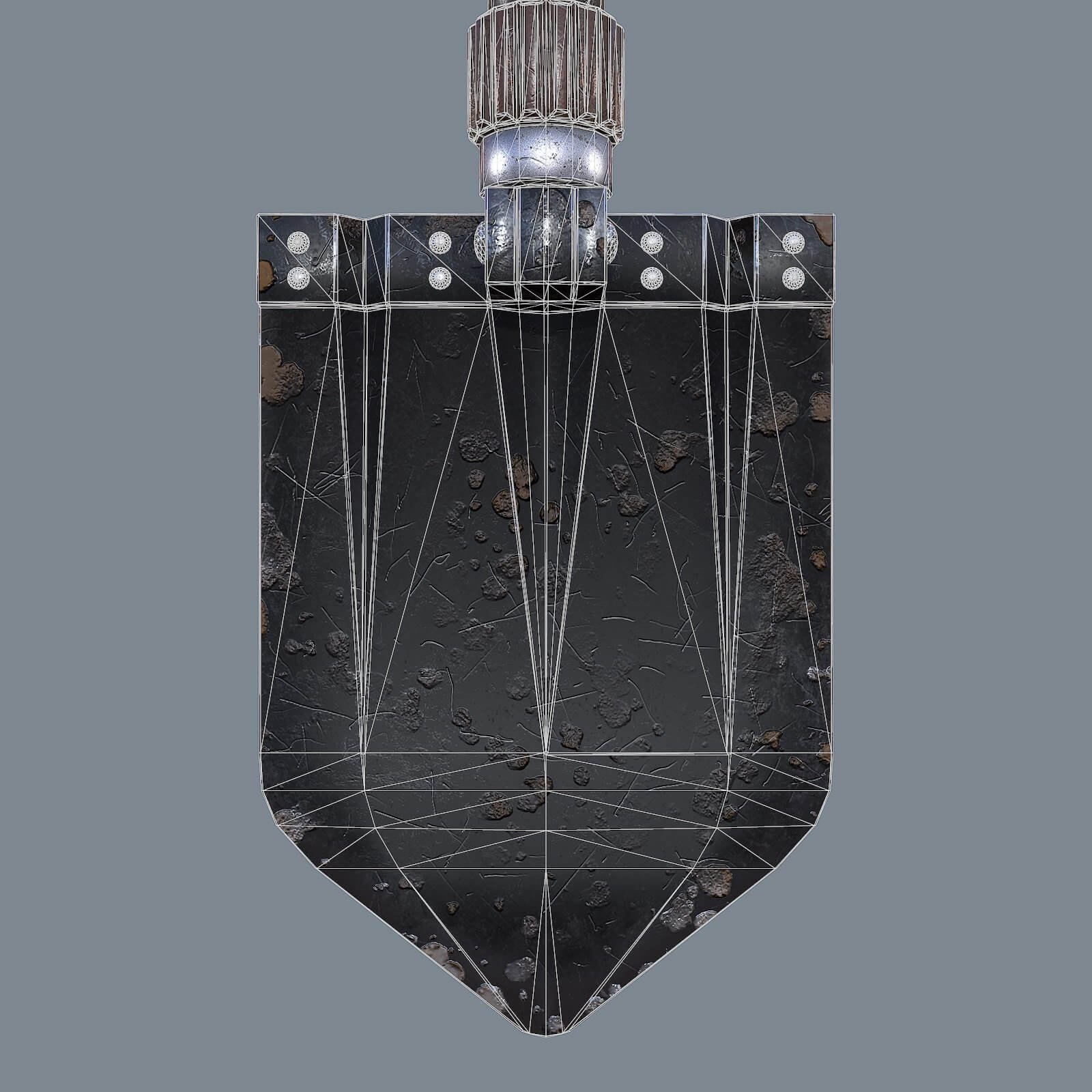 German Sapper Shovel WW2 - 3D Model by Nicu_Tepes