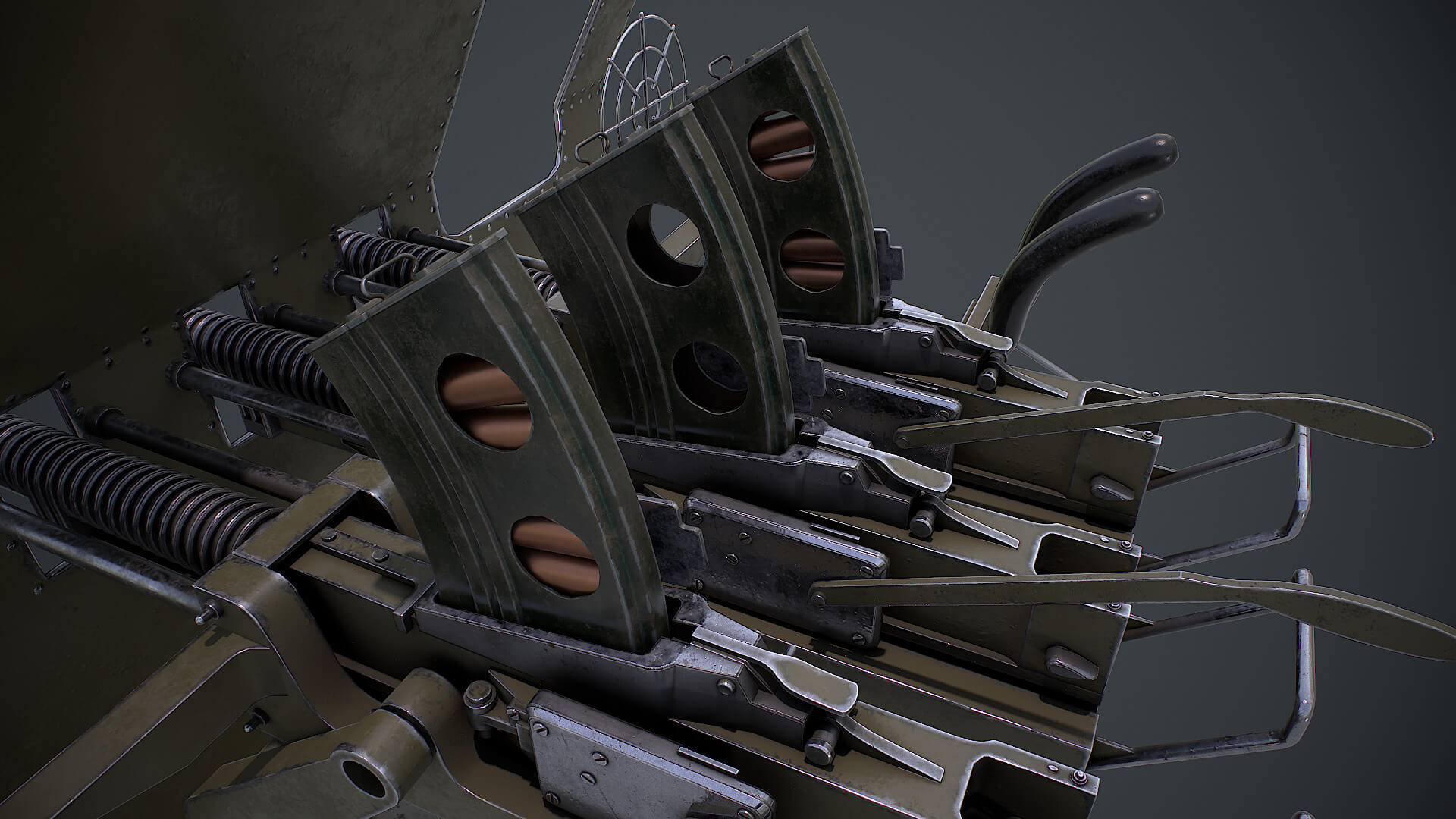 Machine Gun Turret - 3D Model by Nicu_Tepes