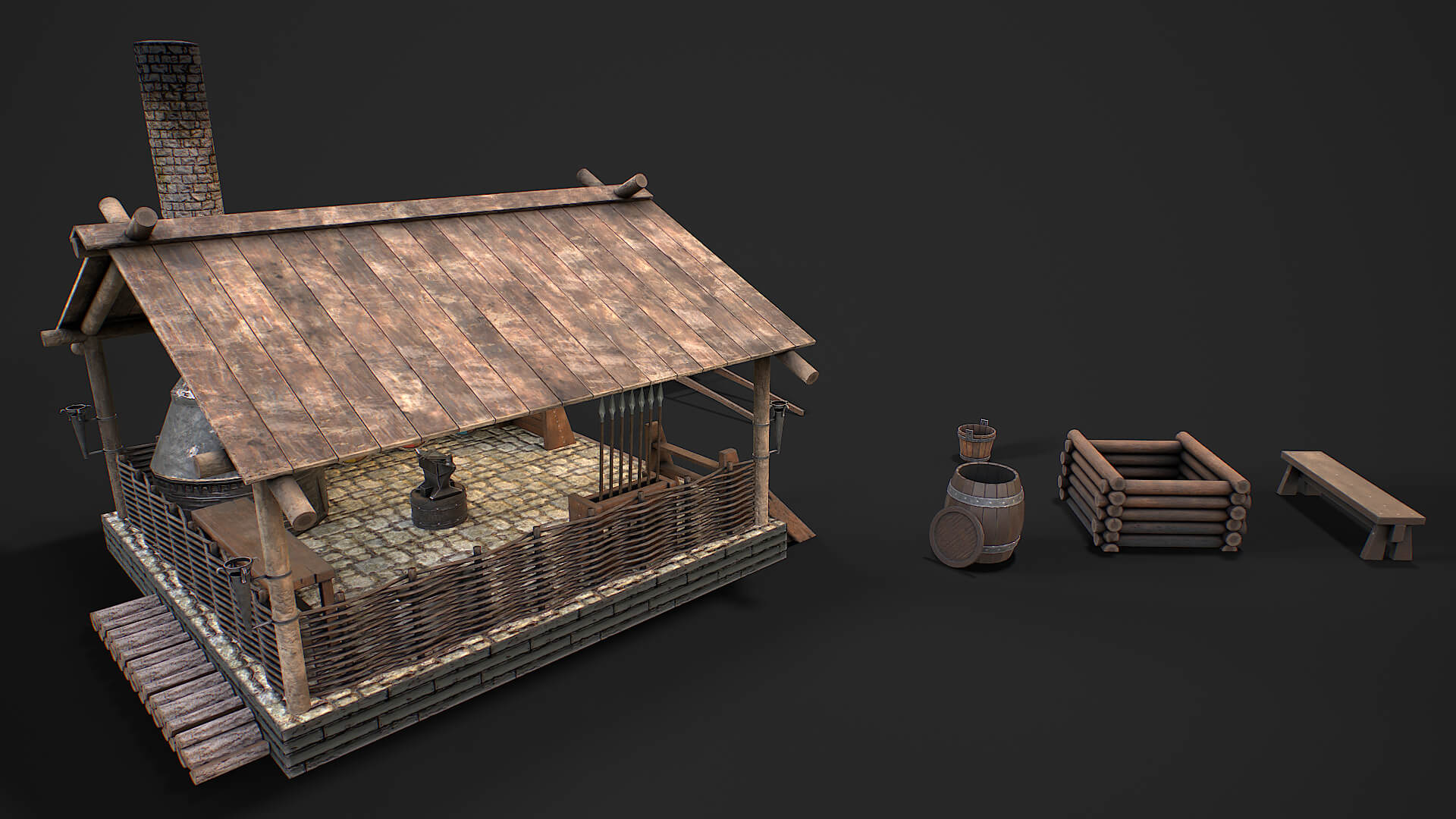 Medieval Forge 3D Model by Nicu_Tepes