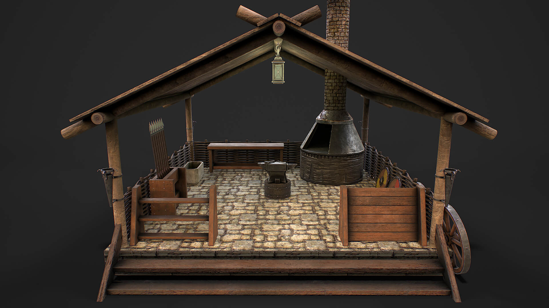 Medieval Forge 3D Model by Nicu_Tepes