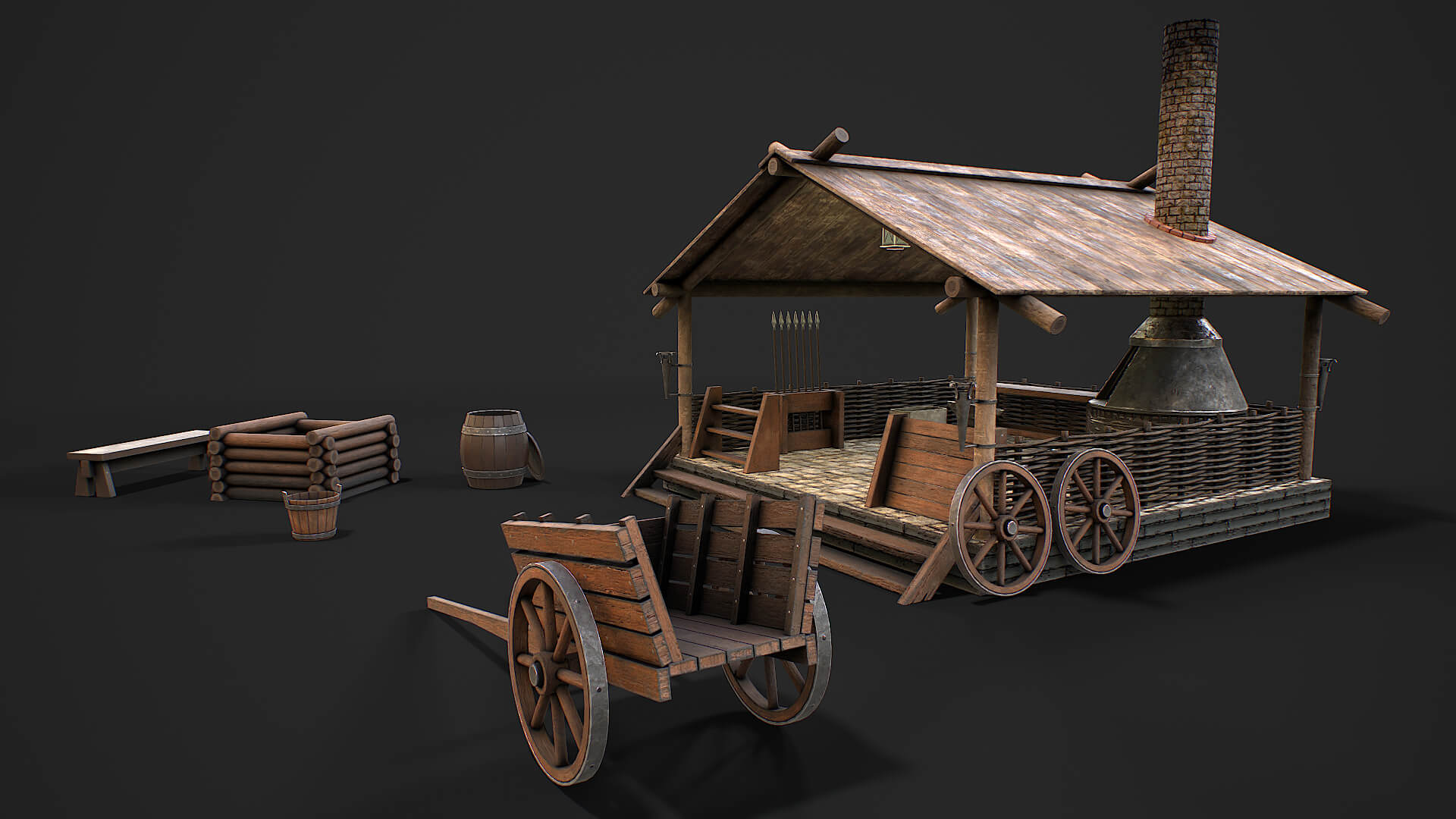 Medieval Forge 3D Model by Nicu_Tepes