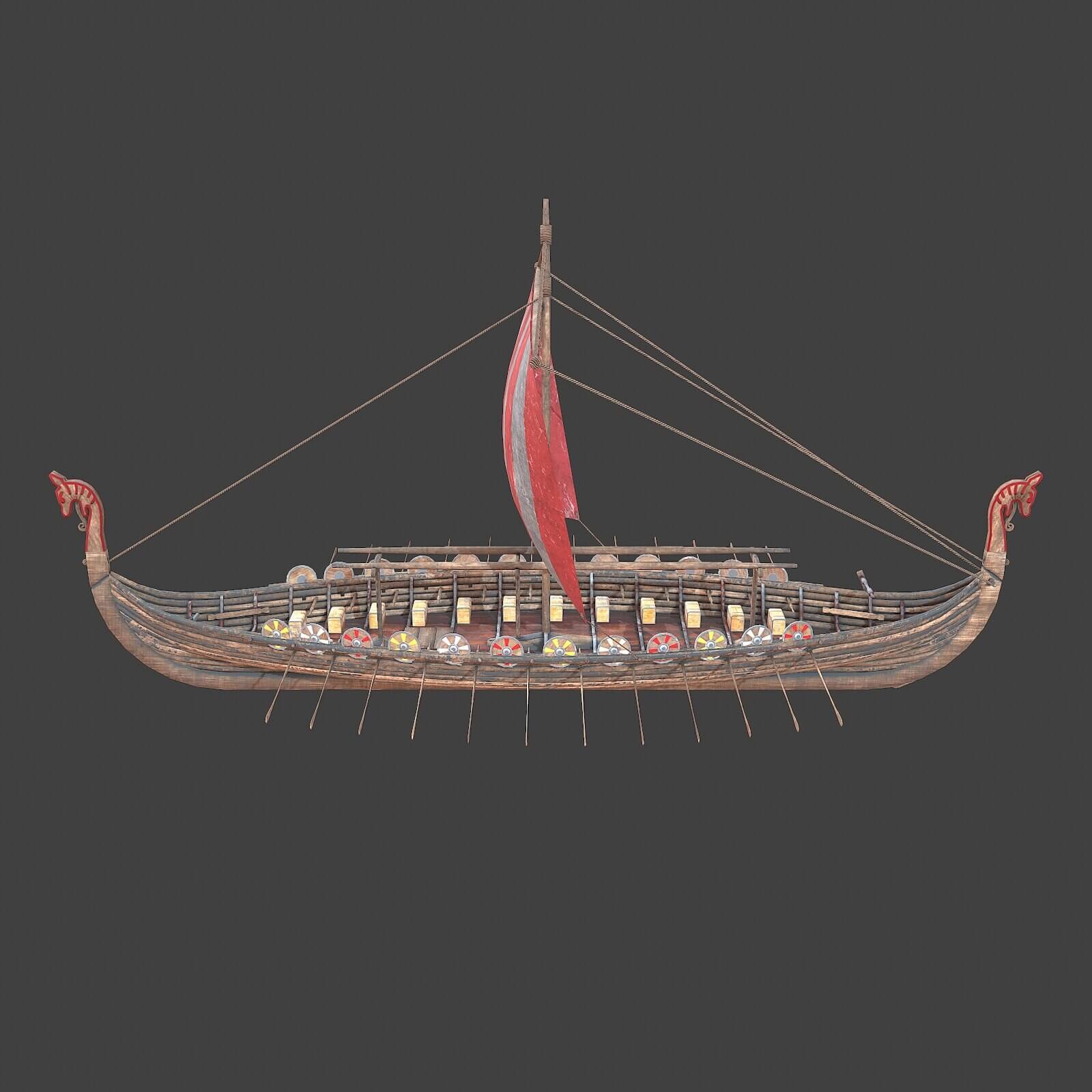 Medieval Ship - 3D Model by Nicu_Tepes