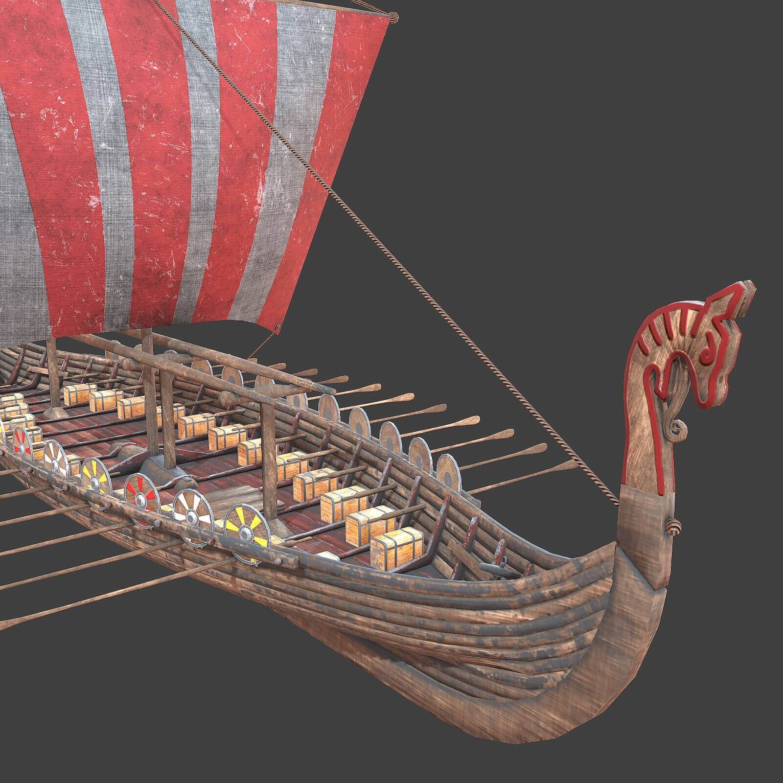 Medieval Ship - 3D Model by Nicu_Tepes