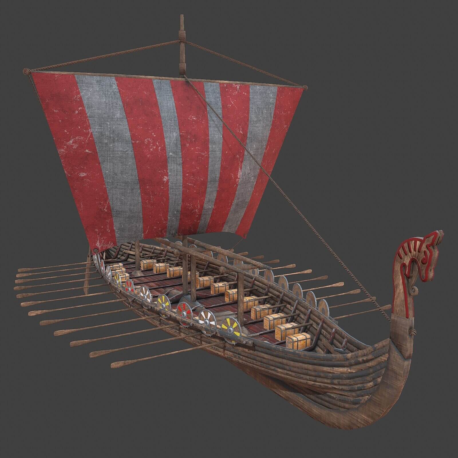 Medieval Ship - 3D Model by Nicu_Tepes