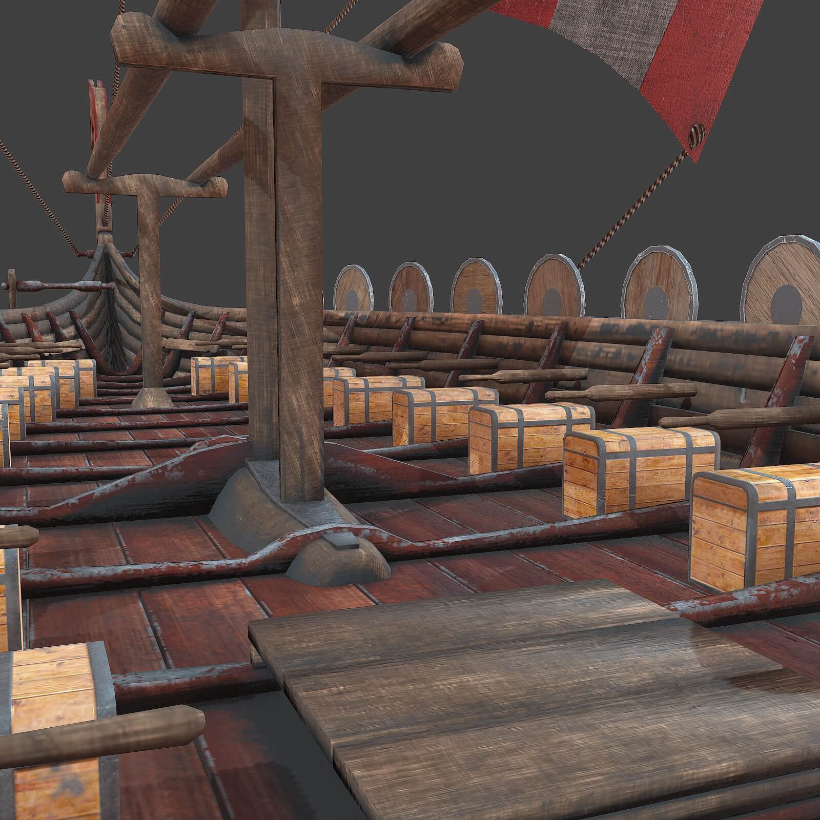 Medieval Ship - 3D Model by Nicu_Tepes