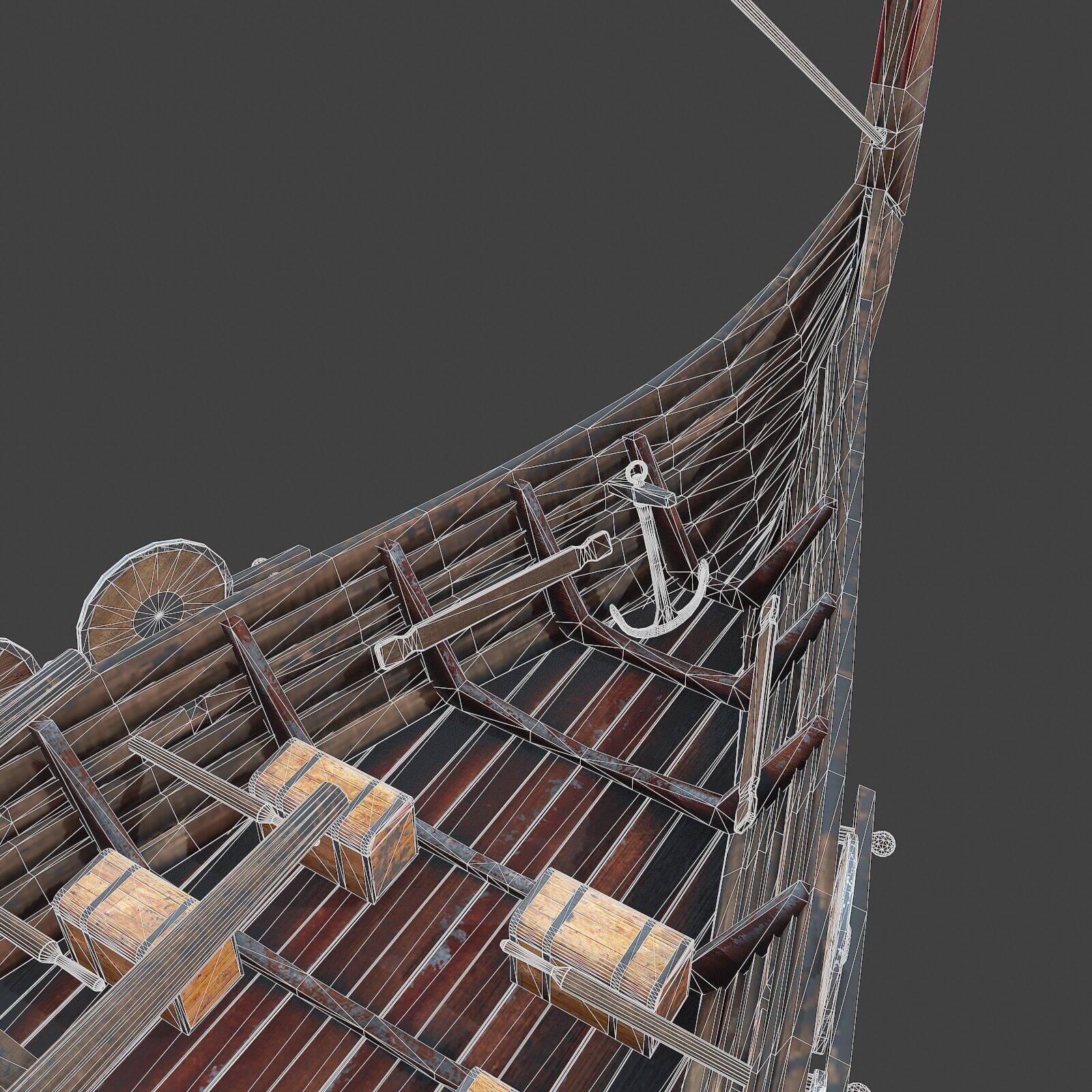 Medieval Ship - 3D Model by Nicu_Tepes