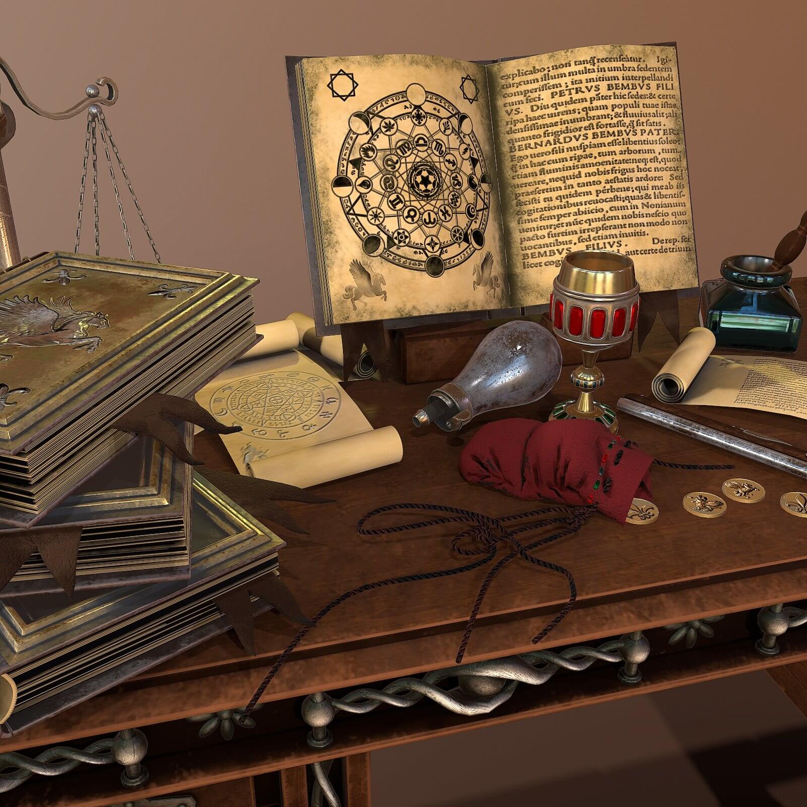 Medieval Table - 3D Model by Nicu_Tepes