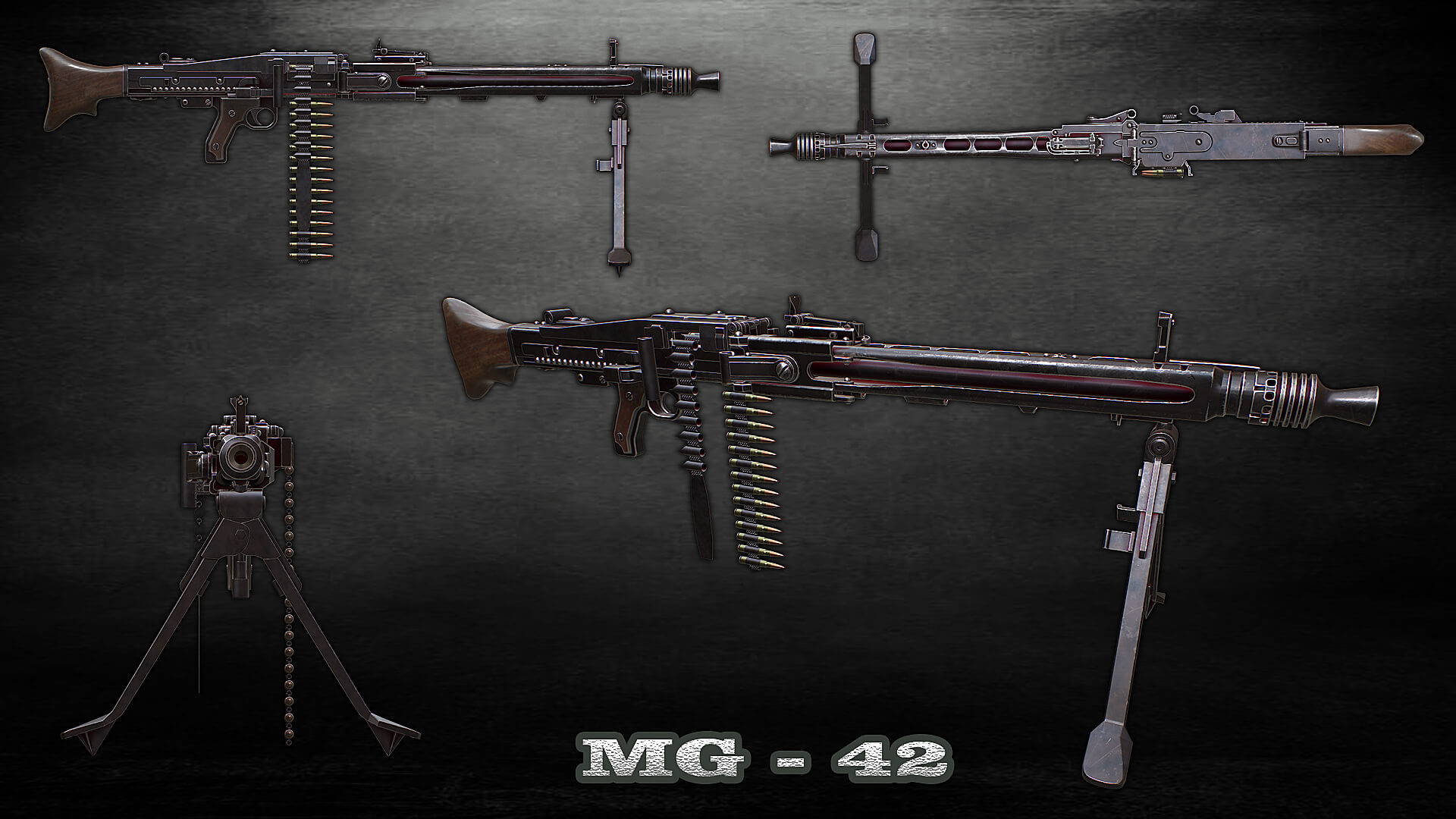 MG-42 3D Model by Nicu_Tepes