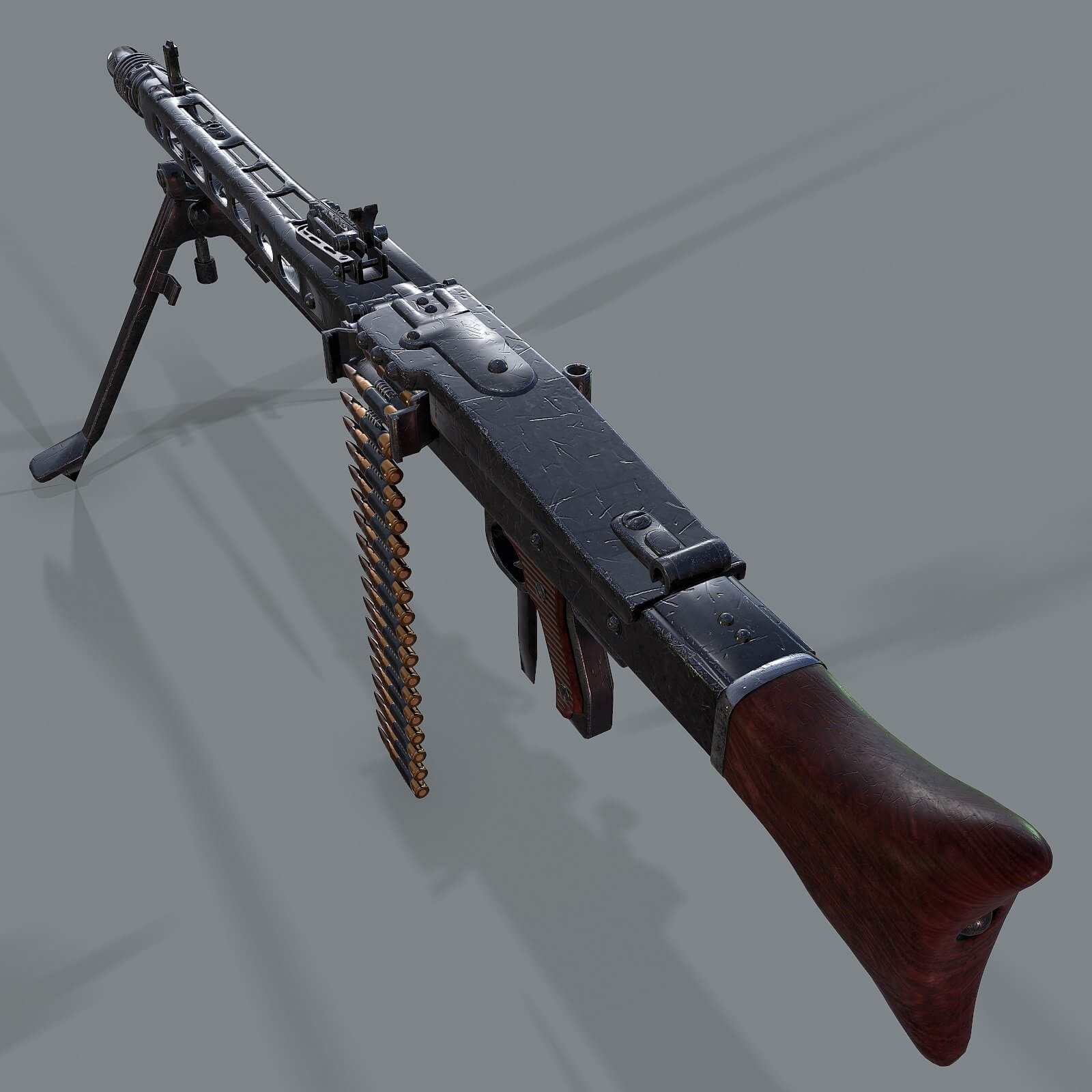 MG-42 Machine Gun 3D Model by Nicu_Tepes