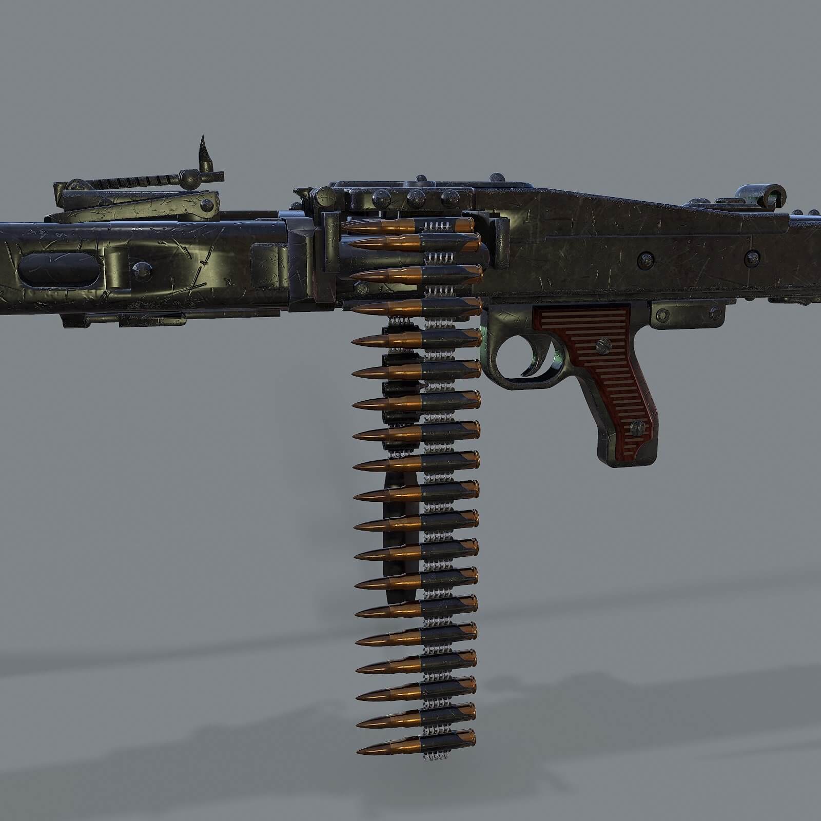 MG-42 Machine Gun 3D Model by Nicu_Tepes