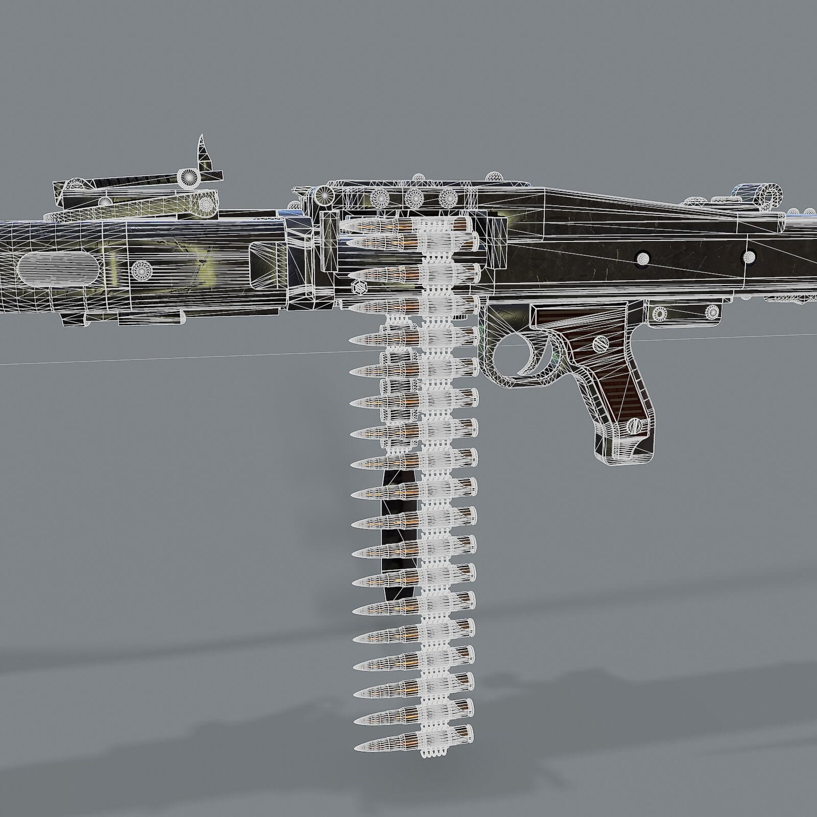 MG-42 Machine Gun 3D Model by Nicu_Tepes