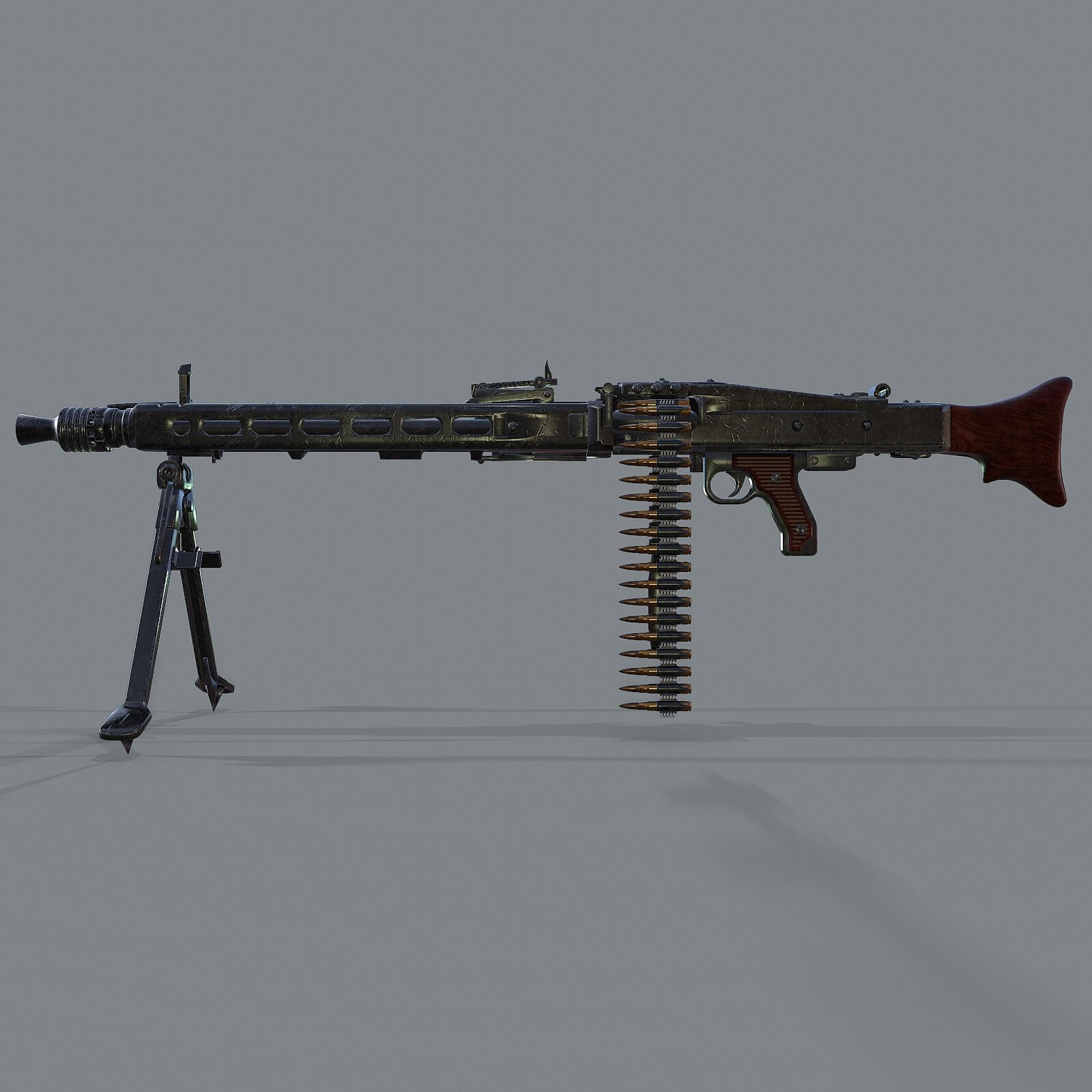 MG-42 Machine Gun 3D Model by Nicu_Tepes
