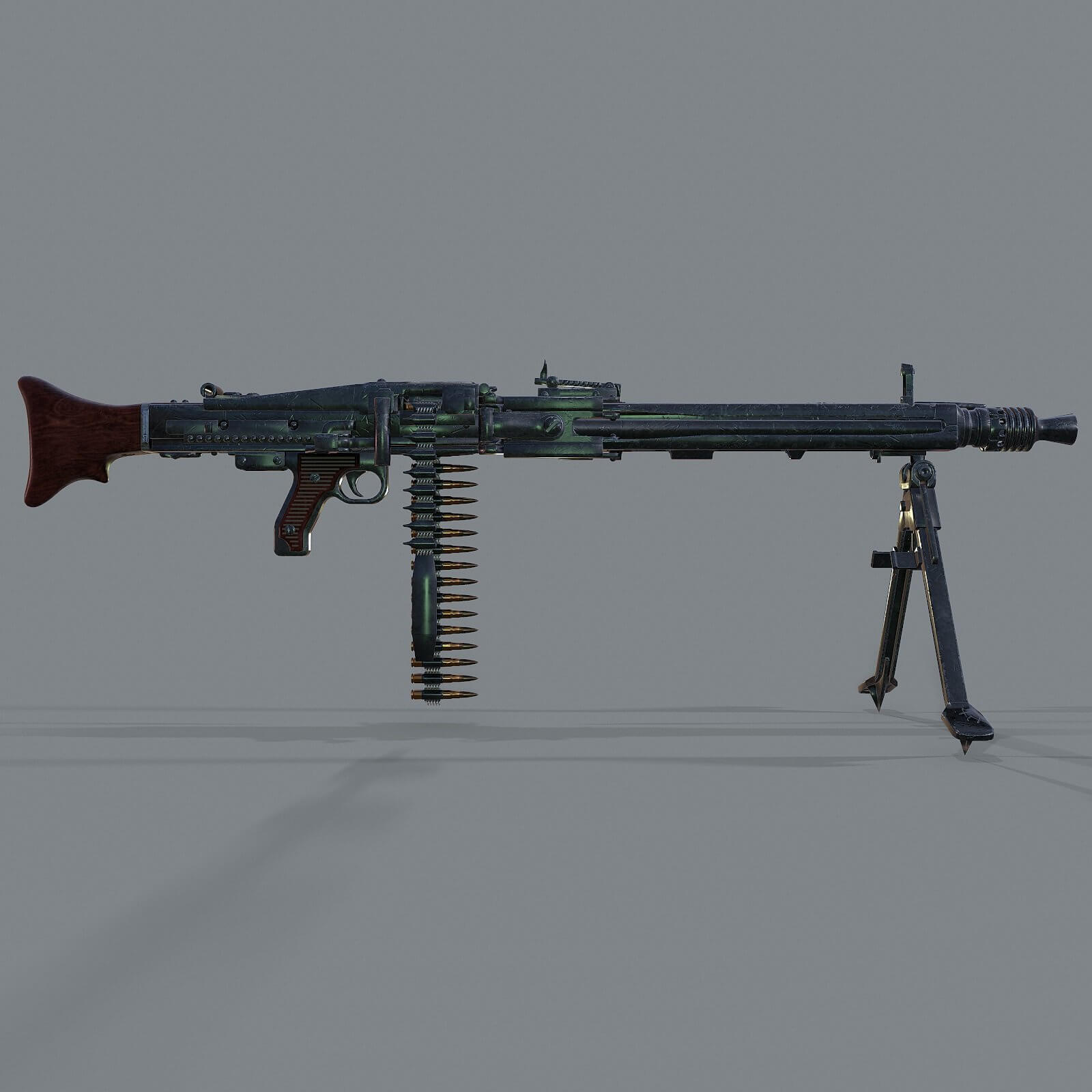 MG-42 Machine Gun 3D Model by Nicu_Tepes
